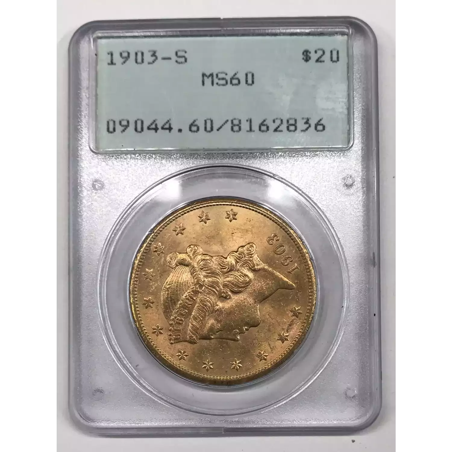 1903-S Liberty Head $20 Gold Double Eagle PCGS MS-60 - Old Pueblo Coin