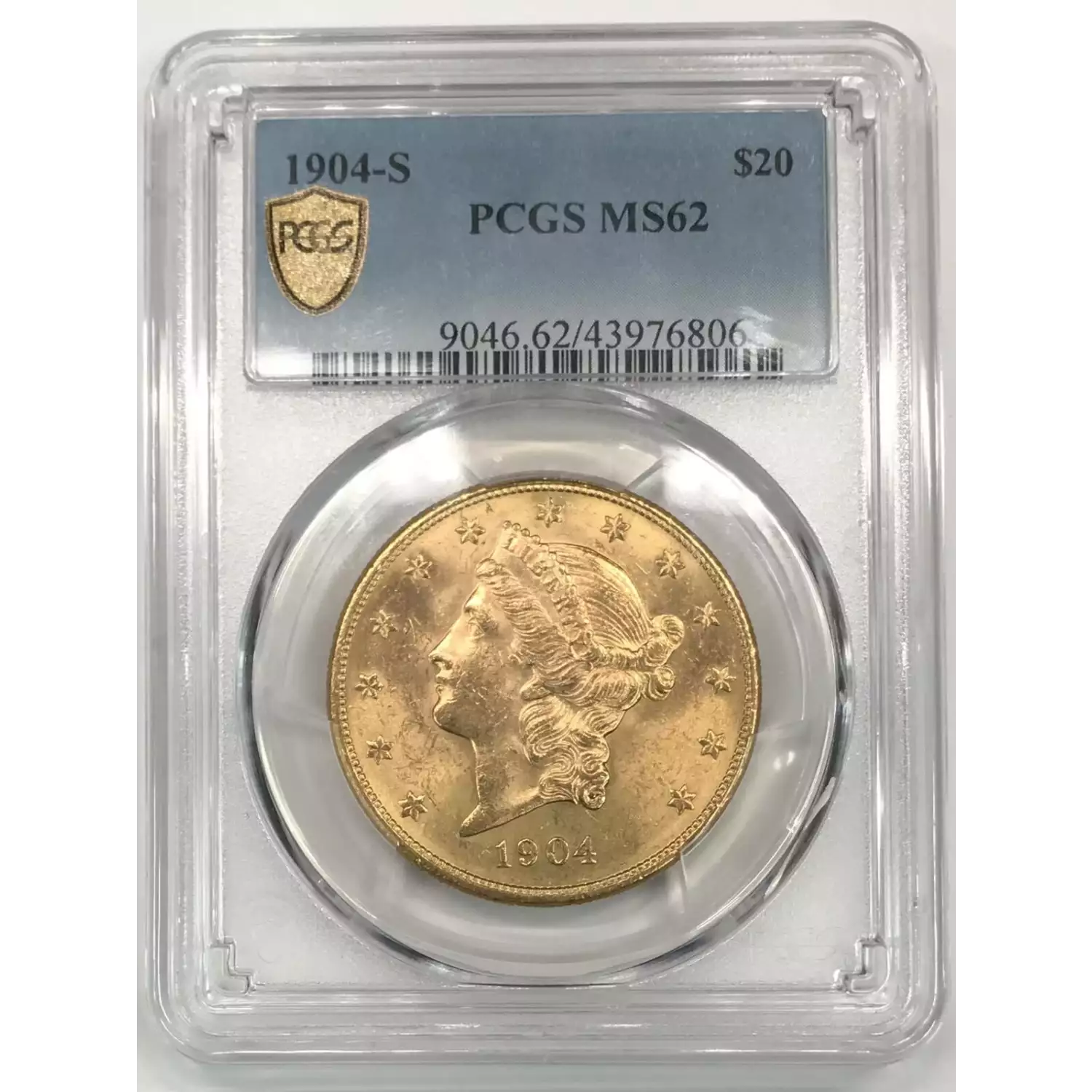 1904-S Liberty Head $20 Gold Double Eagle PCGS MS-62 - Old Pueblo Coin