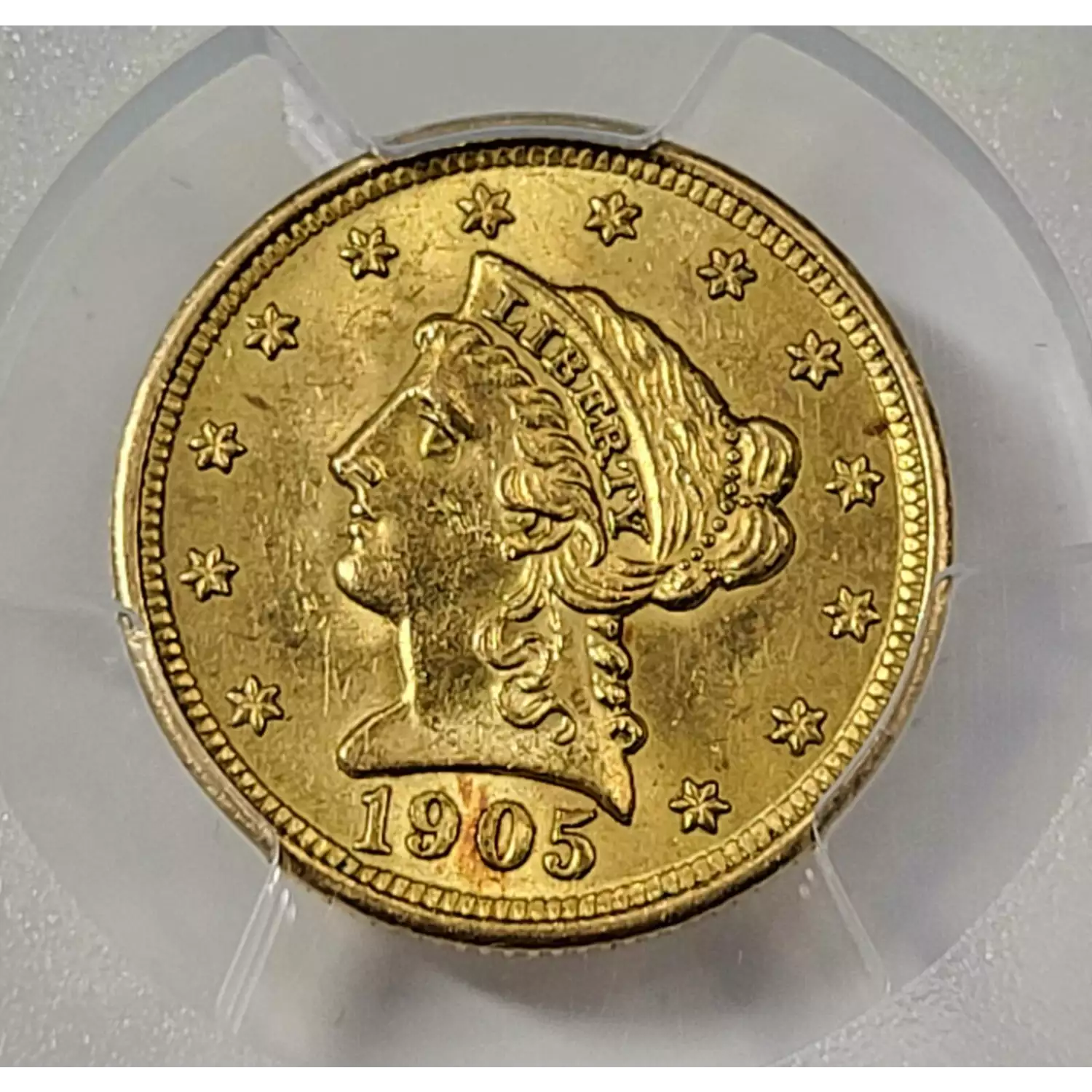 1905 $2.50 Gold Liberty Head Quarter Eagle PCGS MS-62 - Old Pueblo Coin