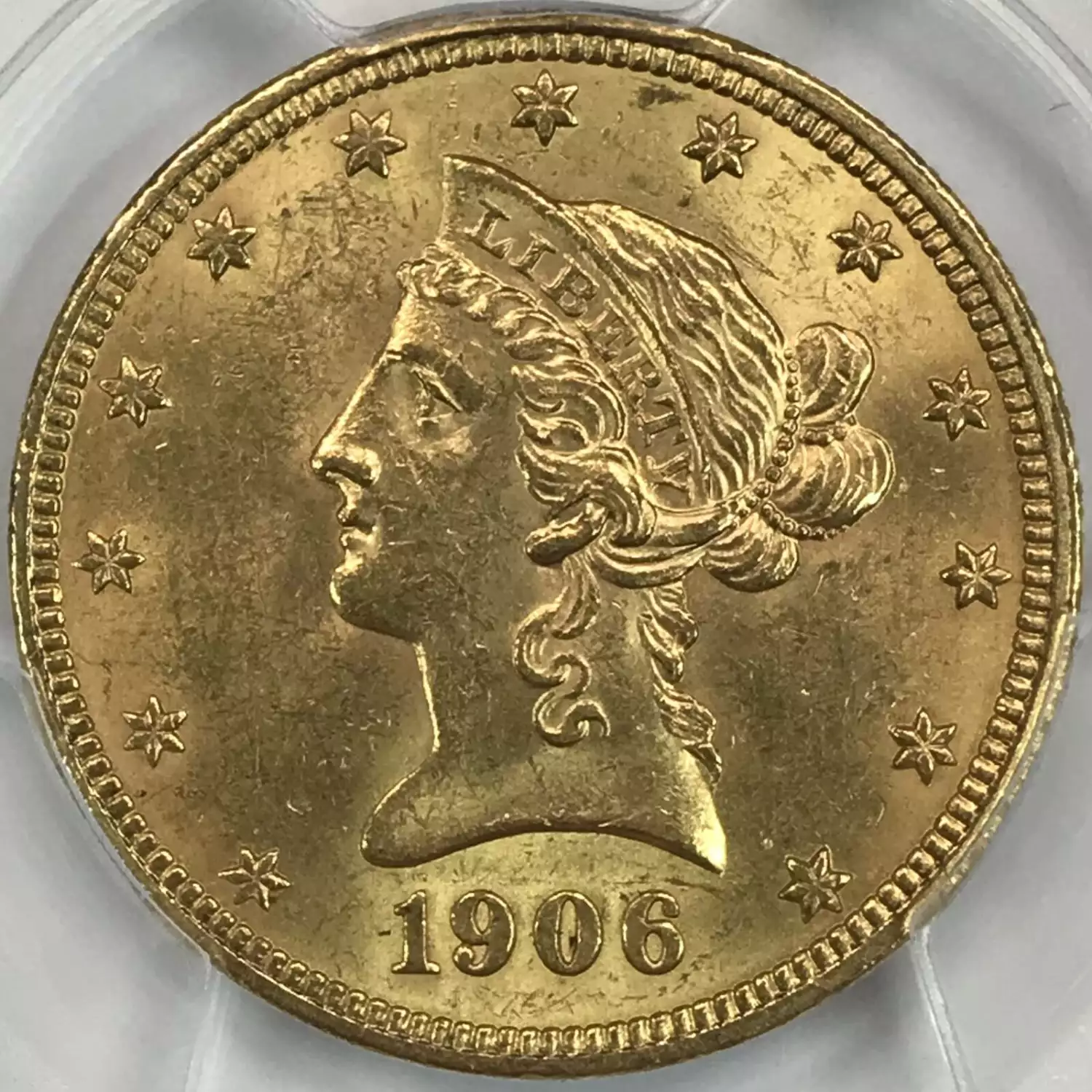 1906 10 Gold Liberty Head Eagle PCGS MS 61 Old Pueblo Coin