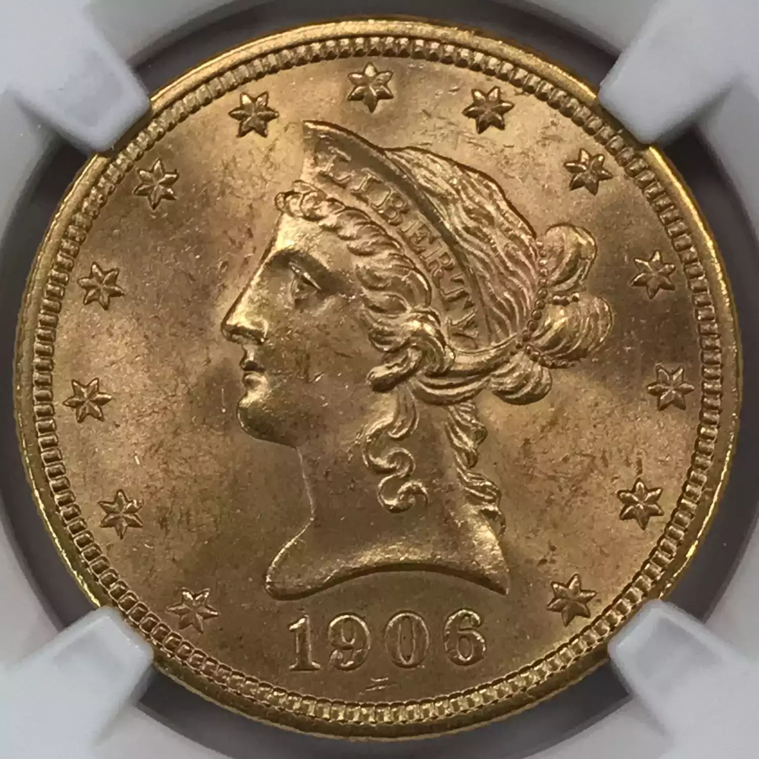 1906-D $10 Gold Liberty Head Eagle NGC MS-63 - Old Pueblo Coin