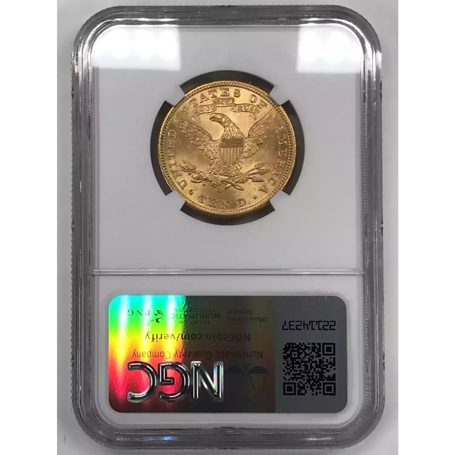 1906-D $10 Gold Liberty Head Eagle NGC MS-63 - Old Pueblo Coin