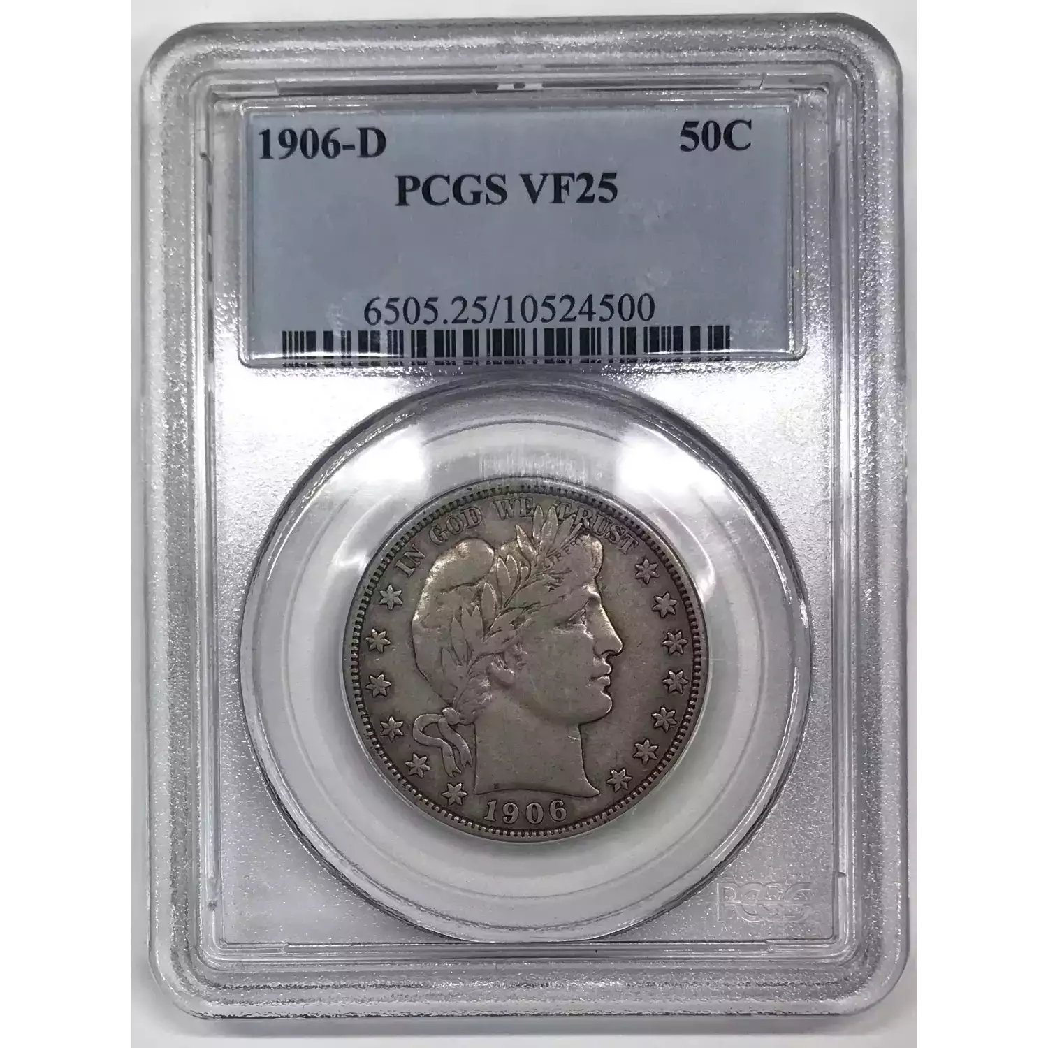 1906-D Barber Half Dollar PCGS VF-25 - Old Pueblo Coin