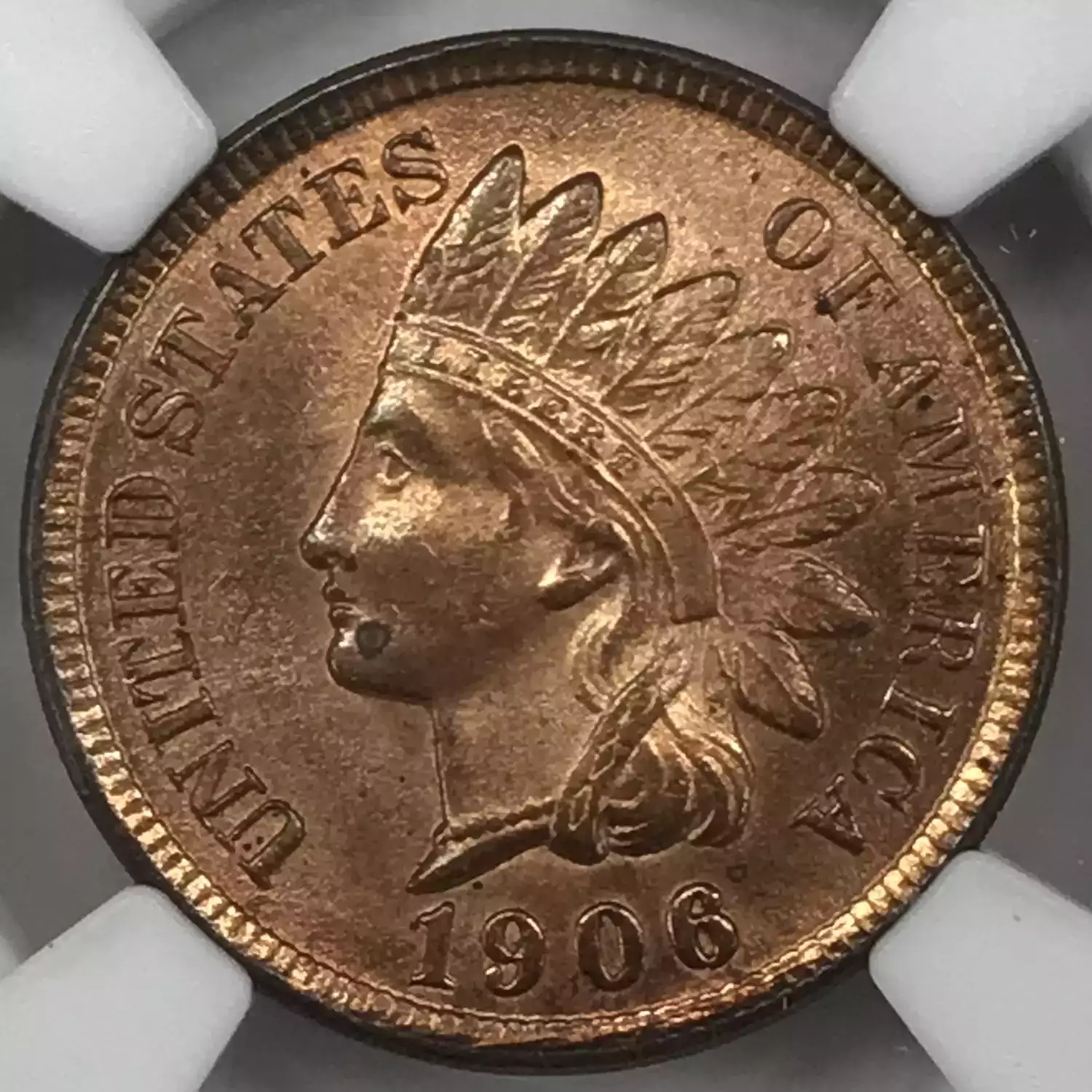 1906 Indian Head Cent NGC MS-64 RB - Old Pueblo Coin