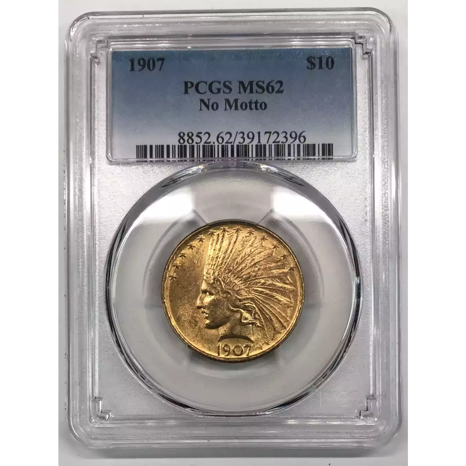 1907 $10 Gold Indian Head Eagle PCGS MS-62 Indian - Old Pueblo Coin