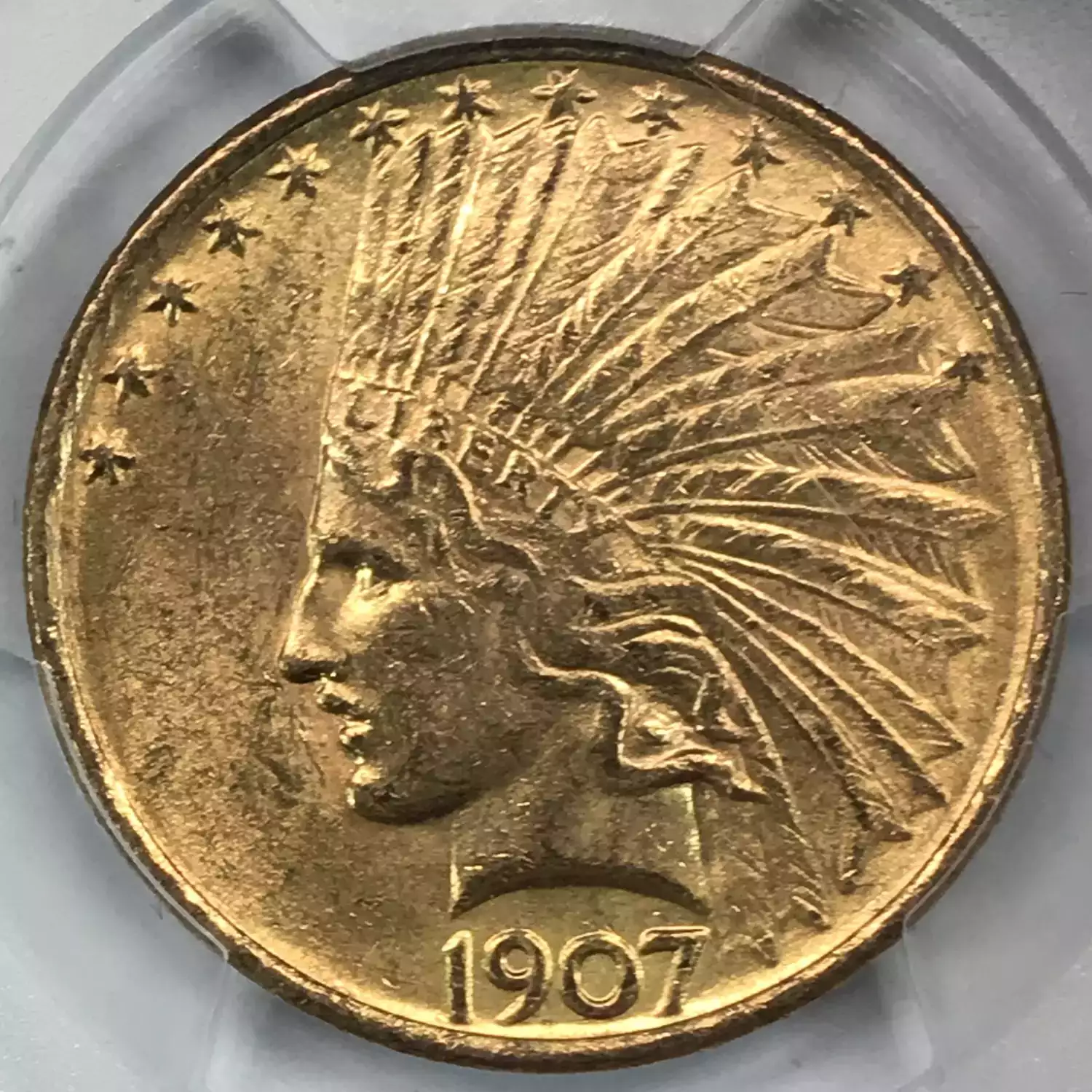 1907 $10 Gold Indian Head Eagle PCGS MS-62 Indian - Old Pueblo Coin