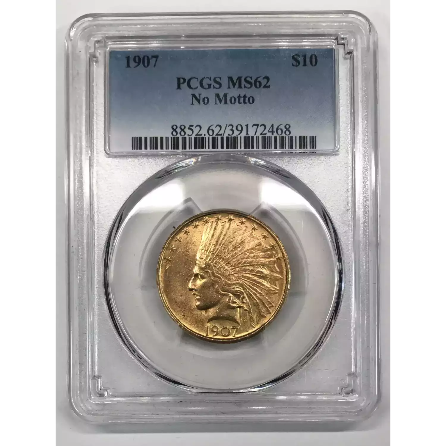 1907 $10 Gold Indian Head Eagle PCGS MS-62 Indian - Old Pueblo Coin