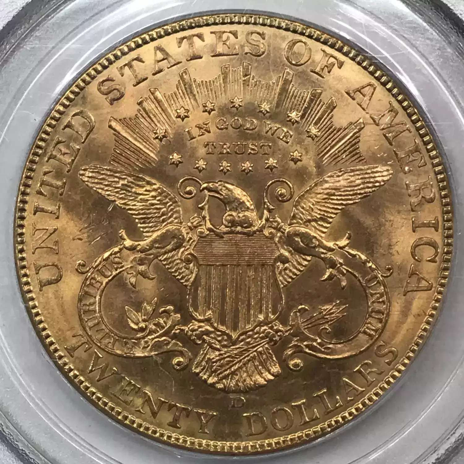 1907-D Liberty Head $20 Gold Double Eagle PCGS MS-65 - Old Pueblo Coin