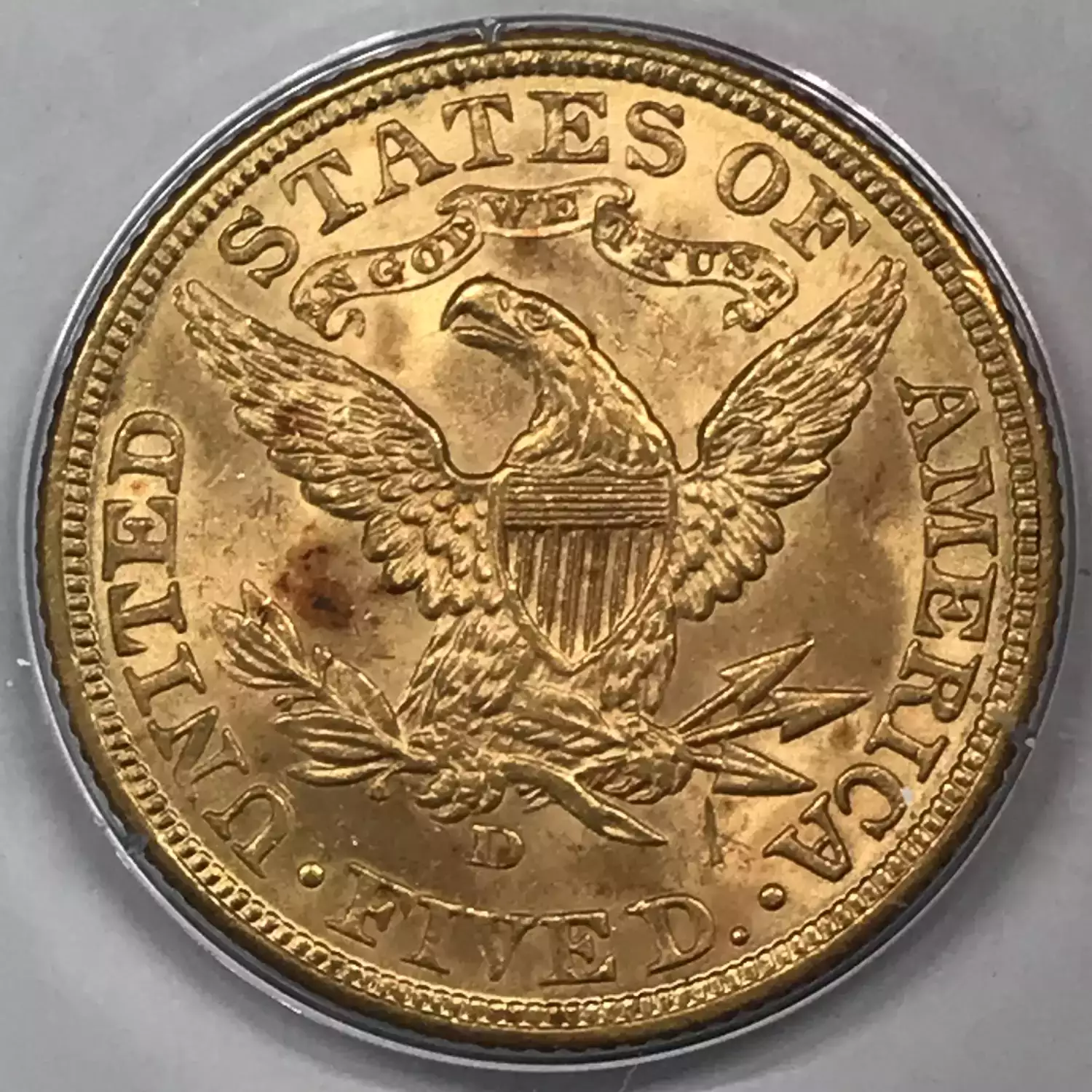 1907-D $5 Gold Liberty Head Half Eagle PCGS MS-60 CAC Gold - Old Pueblo ...