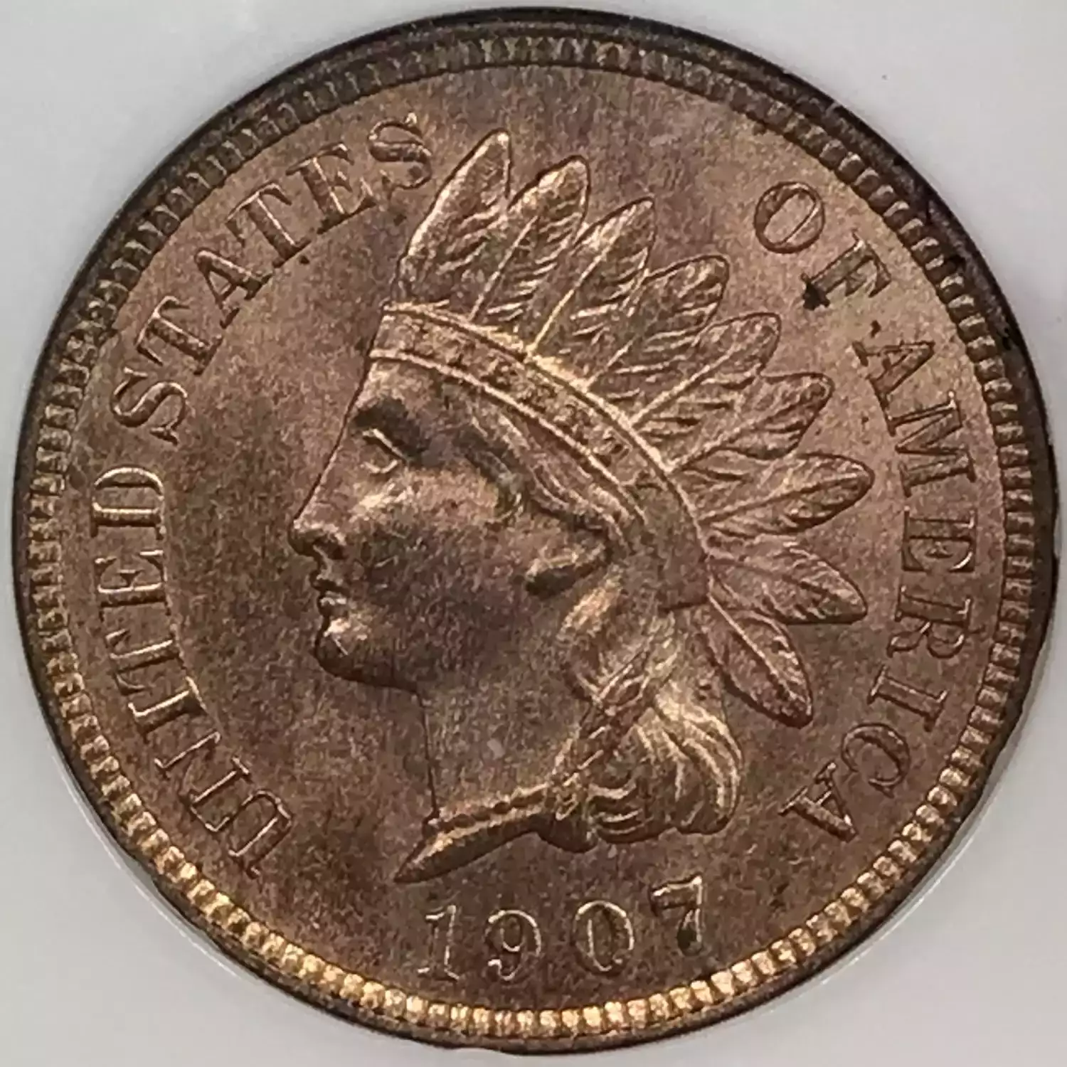 1907 Indian Head Cent NGC MS-64 RD - Old Pueblo Coin