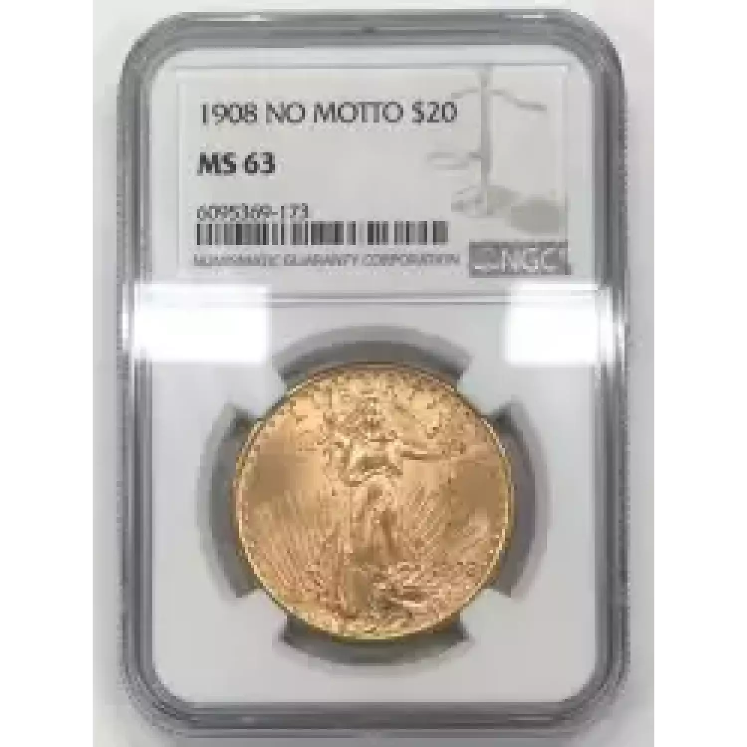 1908 Saint Gaudens $20 Gold Double Eagle NGC MS-63 No Motto - Old ...