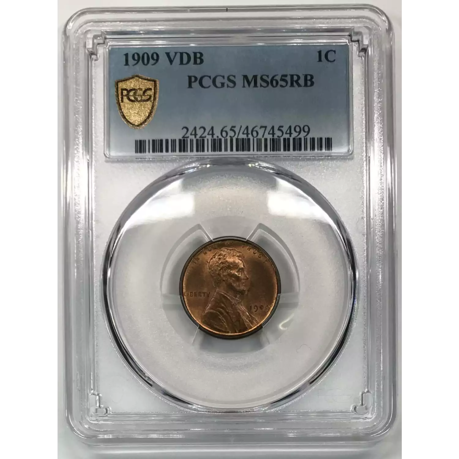 1909 Lincoln Wheat Cent PCGS MS-65 RB VDB - Old Pueblo Coin