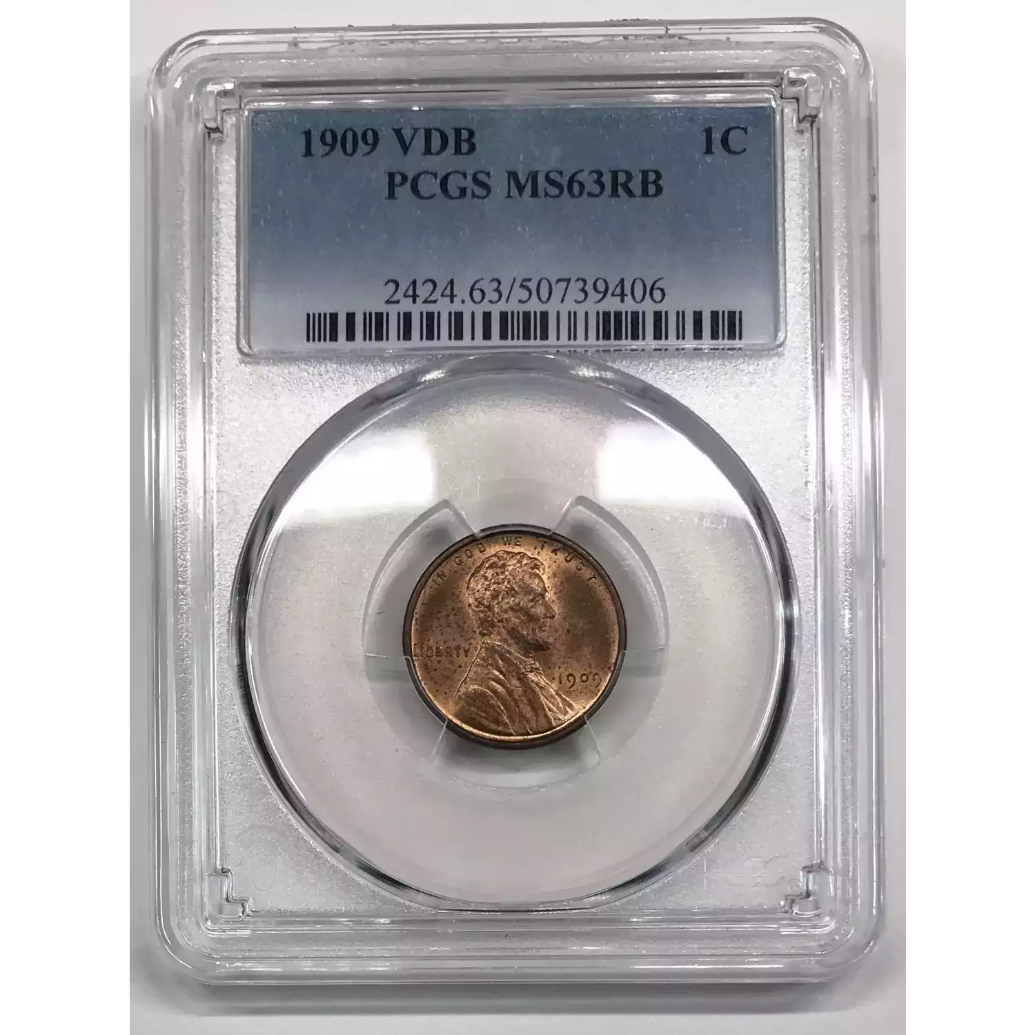 1909 Lincoln Wheat Cent PCGS MS-63 RB VDB - Old Pueblo Coin