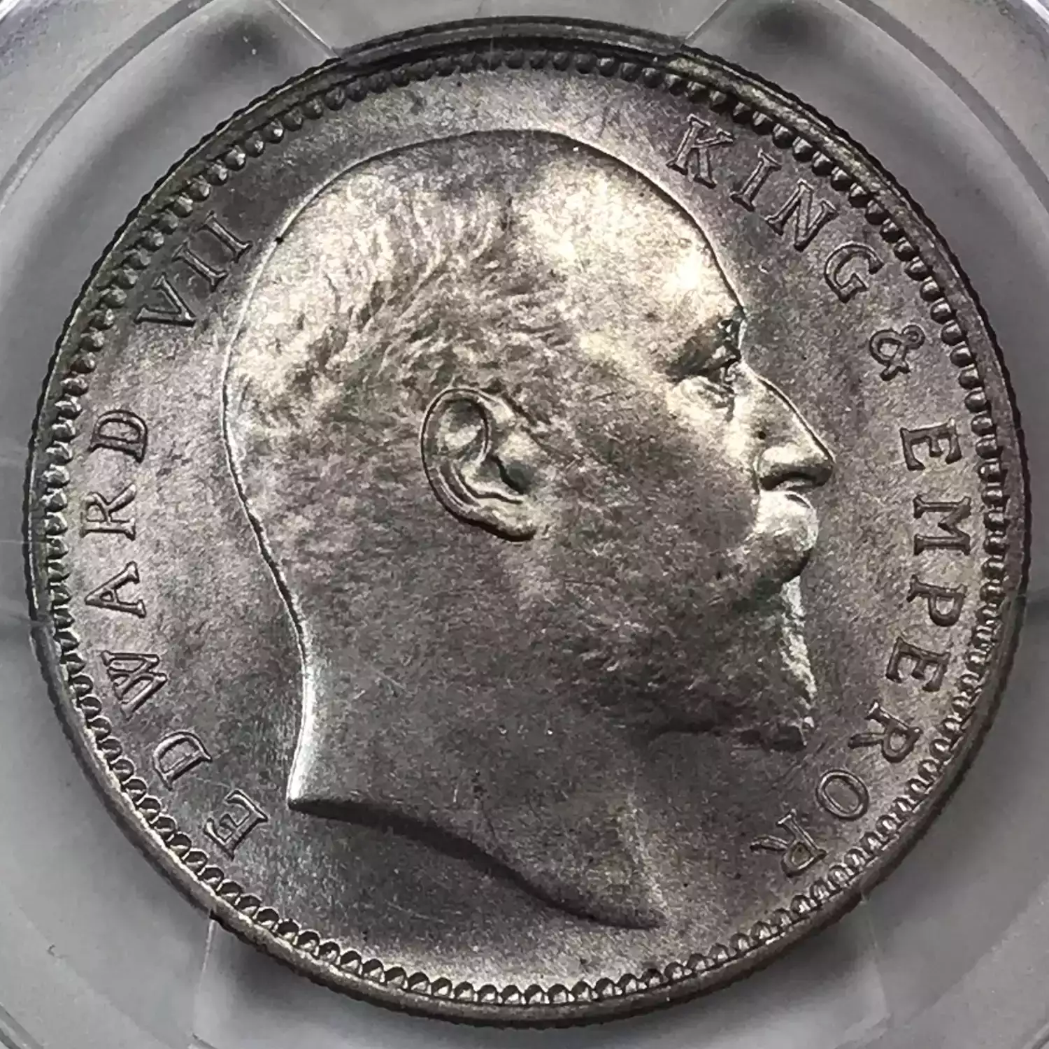 1910-(C) INDIA-BRITISH Silver RUPEE PCGS MS-62 SW-7.49 - Old Pueblo Coin