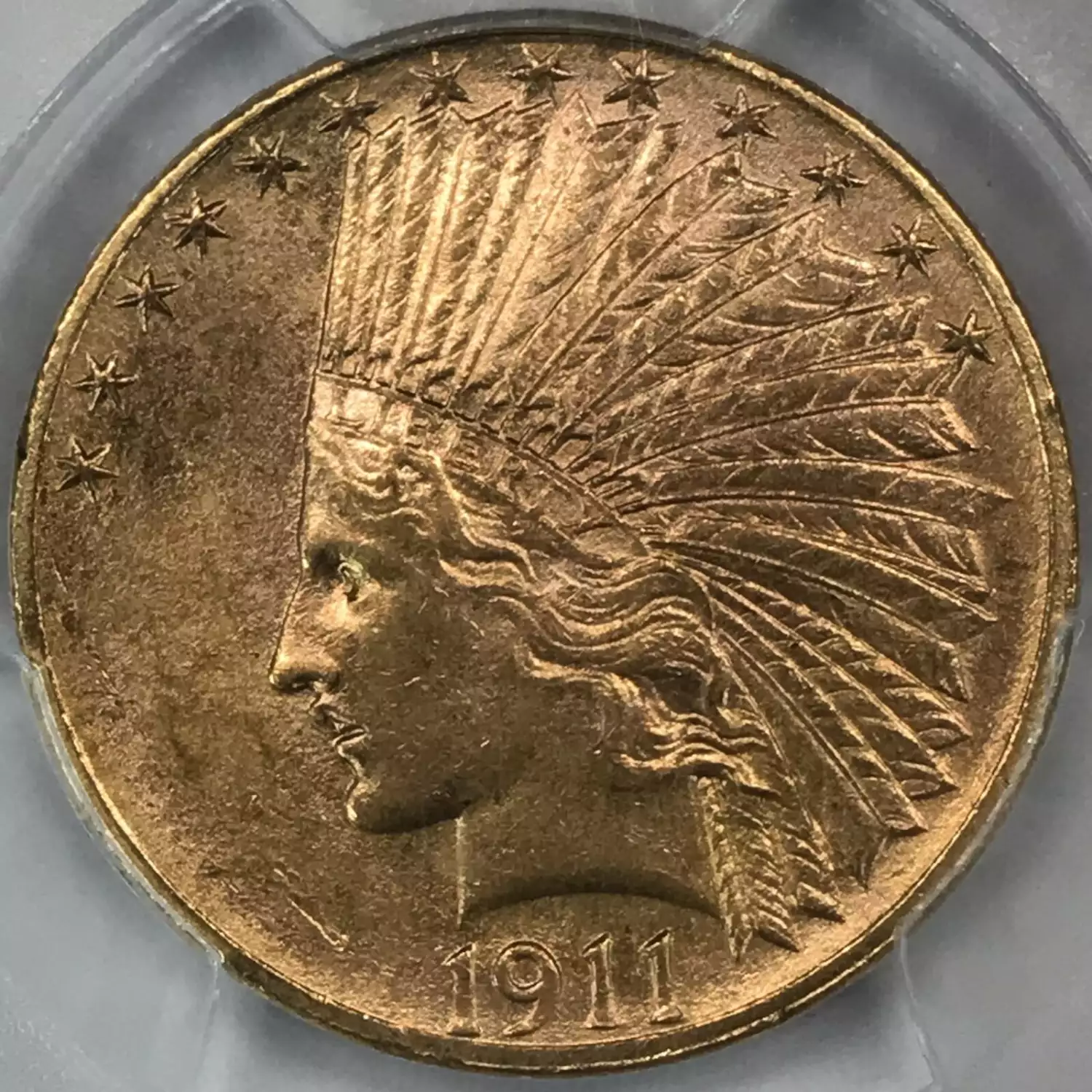 1911 $10 Gold Indian Head Eagle PCGS MS-61 - Old Pueblo Coin