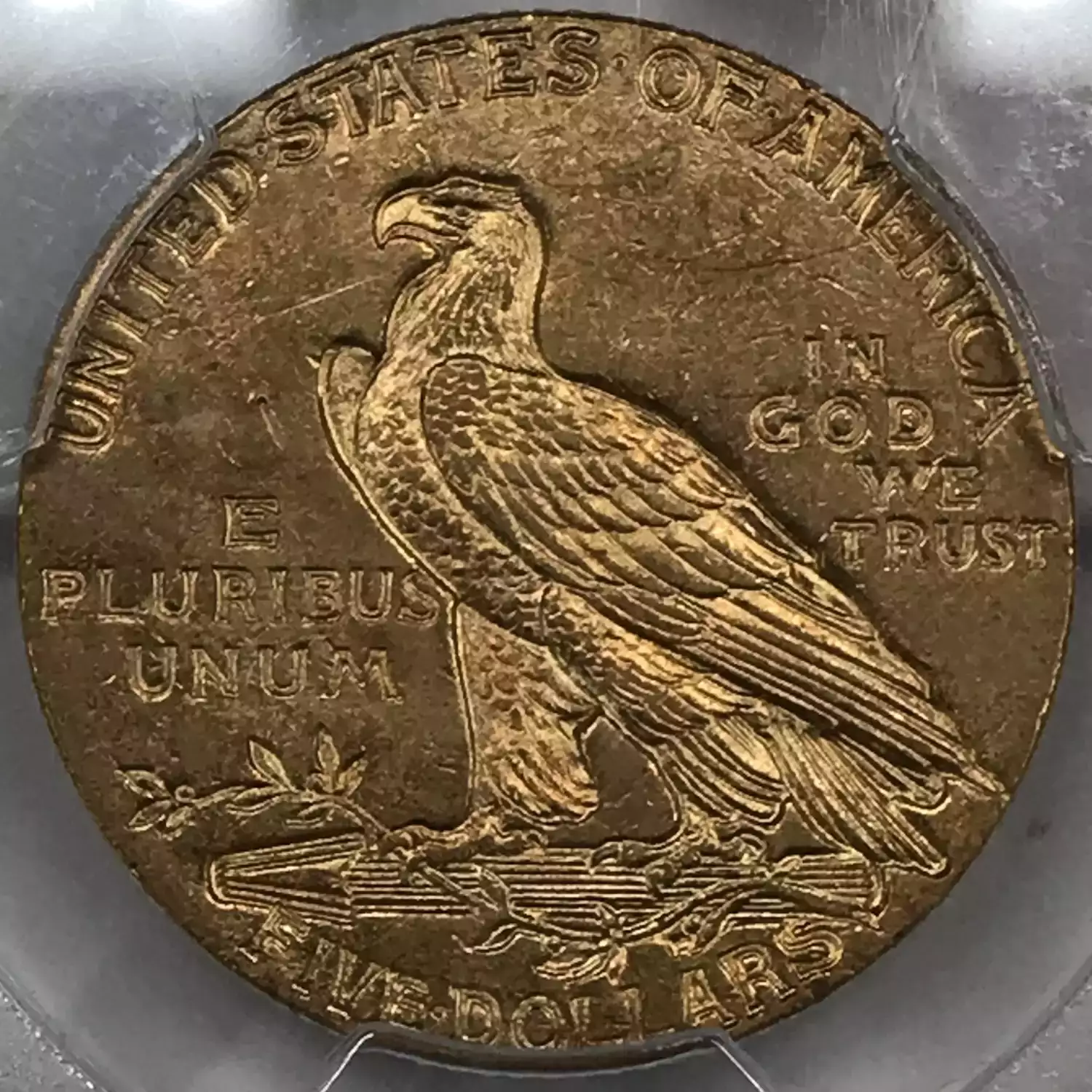 1911 $5 Gold Indian Head Half Eagle PCGS AU-58 - Old Pueblo Coin