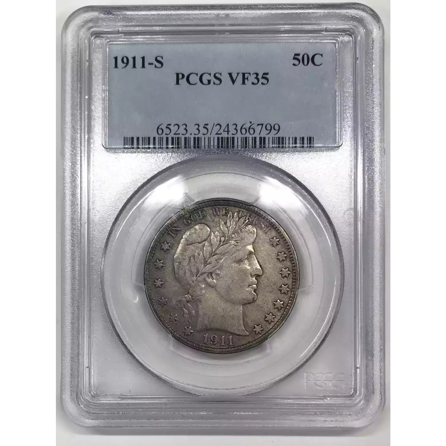 1911-S Barber Half Dollar PCGS VF-35 - Old Pueblo Coin