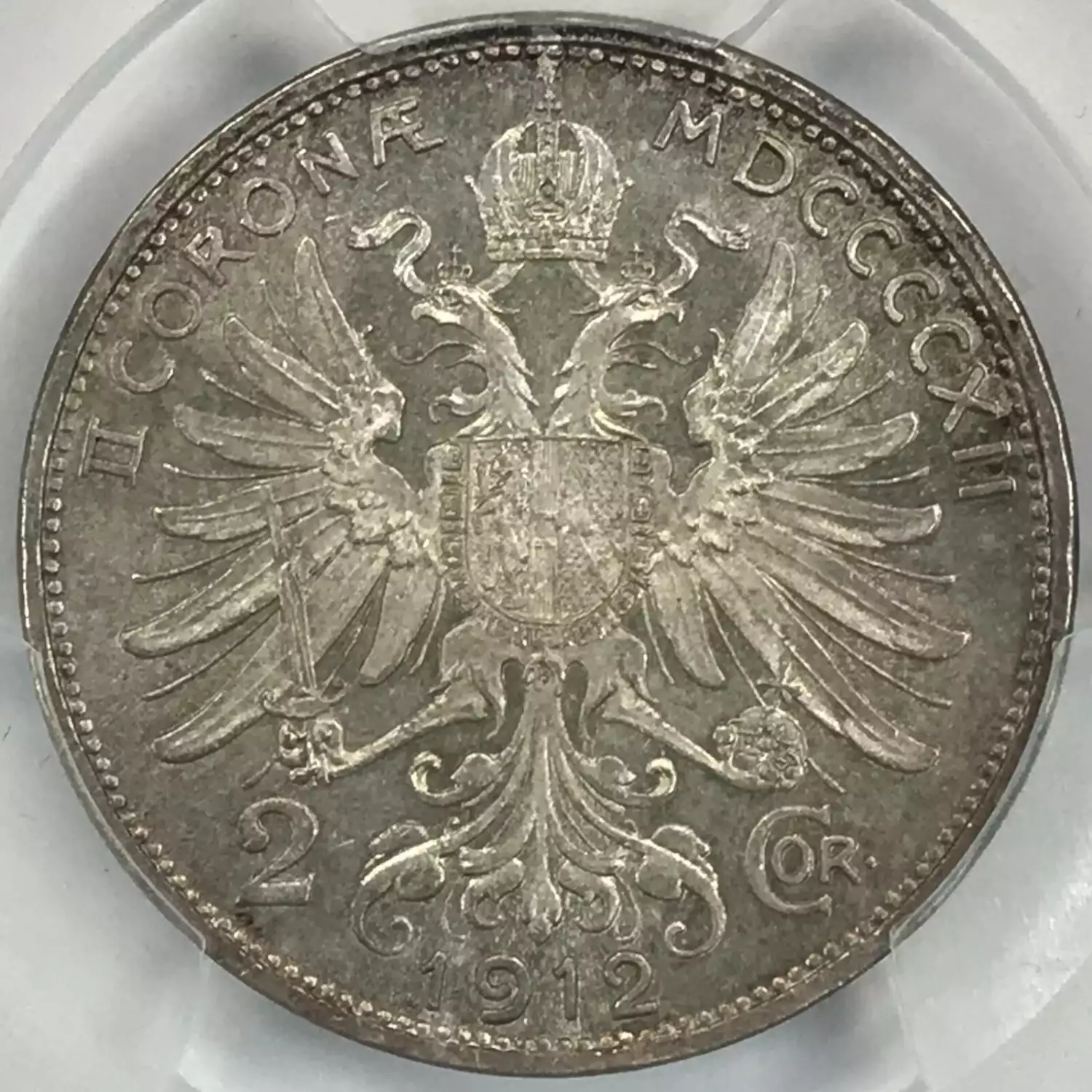 1912 AUSTRIA Silver 2 CORONA PCGS MS-64 - Old Pueblo Coin