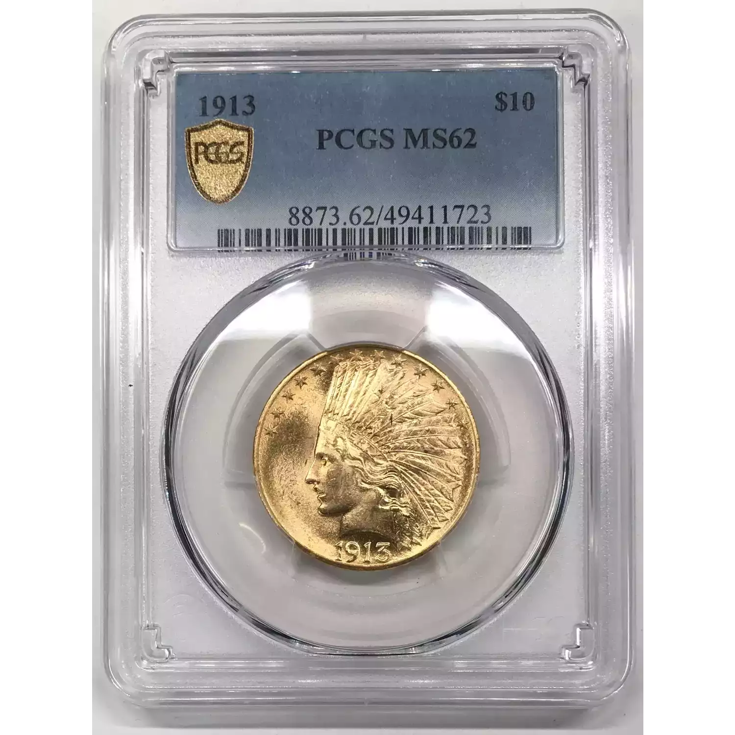 1913 $10 Gold Indian Head Eagle PCGS MS-62 - Old Pueblo Coin
