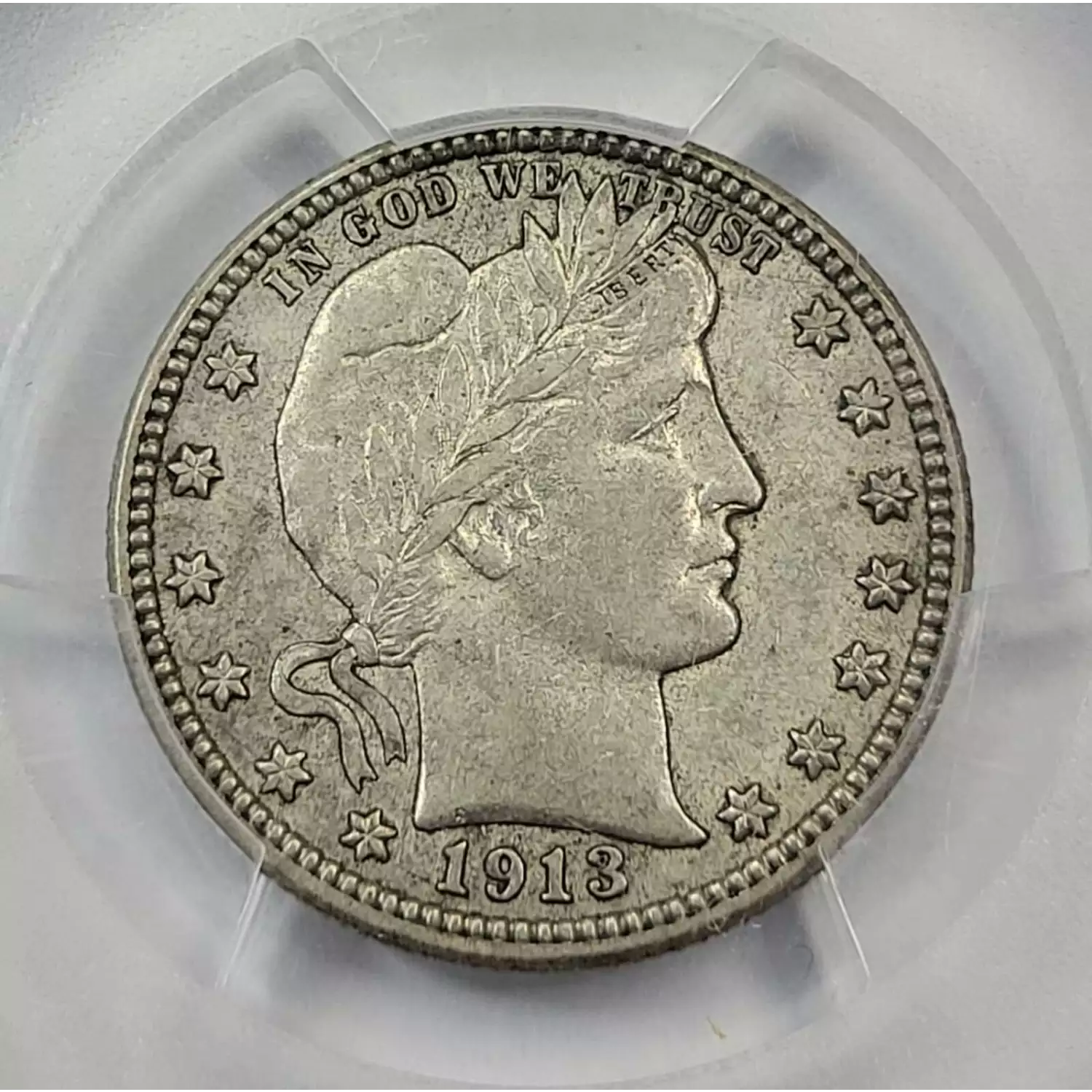 1913-D Barber Liberty Head Quarter PCGS AU-50 - Old Pueblo Coin