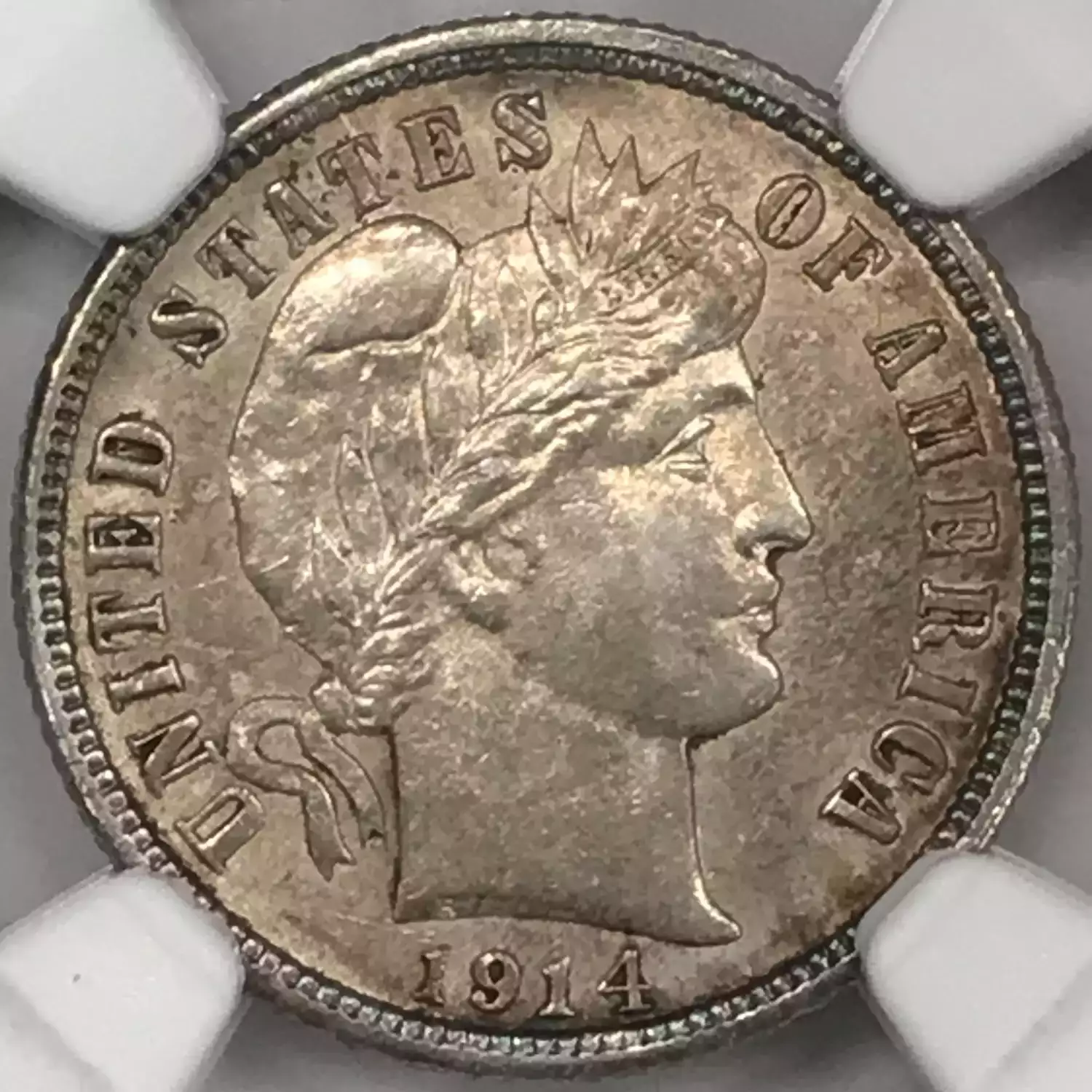 1914-D Barber Liberty Head Dime NGC AU-58 - Old Pueblo Coin