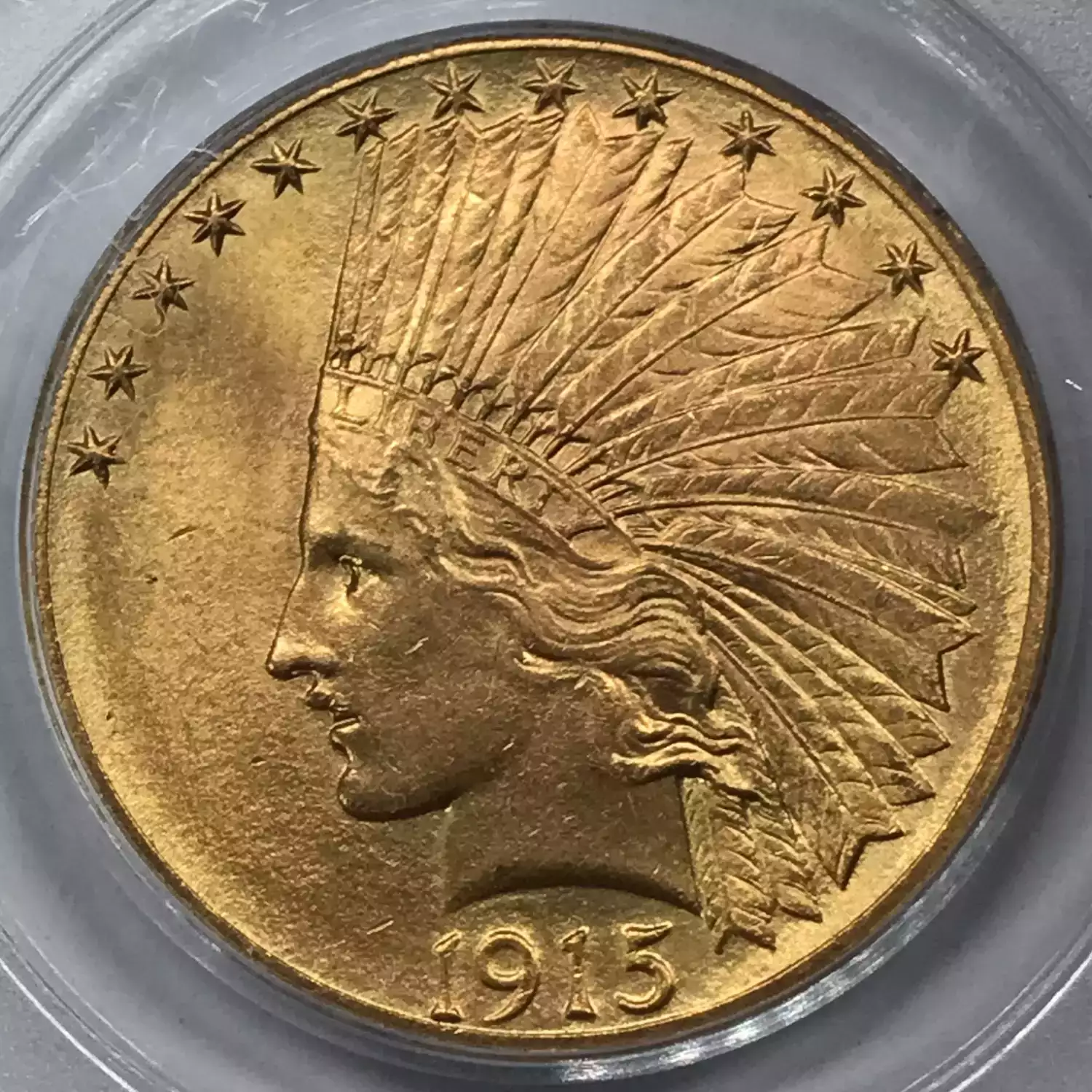 1915 $10 Gold Indian Head Eagle PCGS MS-64 - Old Pueblo Coin