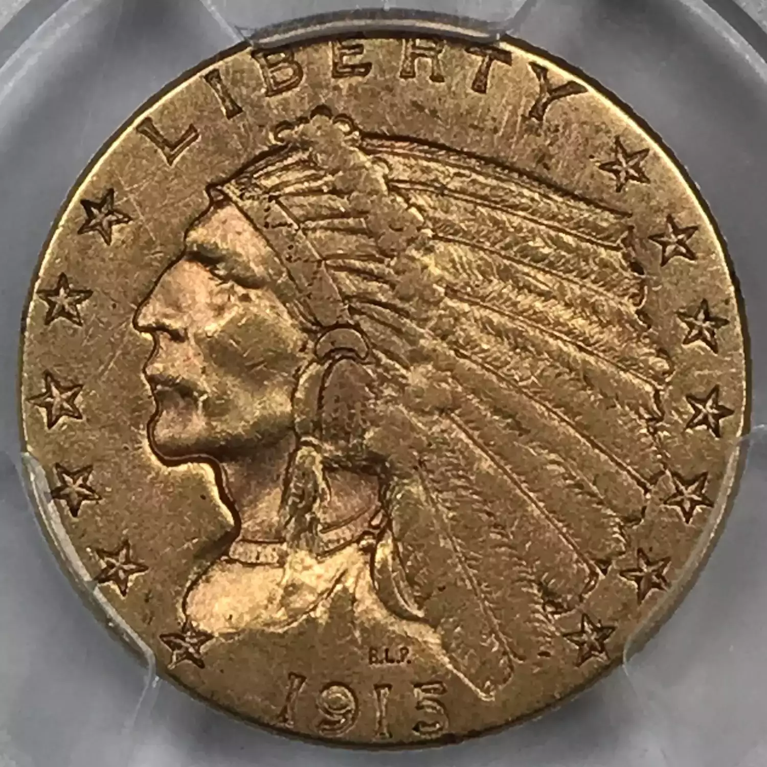 1915 $2.50 Gold Indian Head Quarter Eagle PCGS AU-53 - Old Pueblo Coin