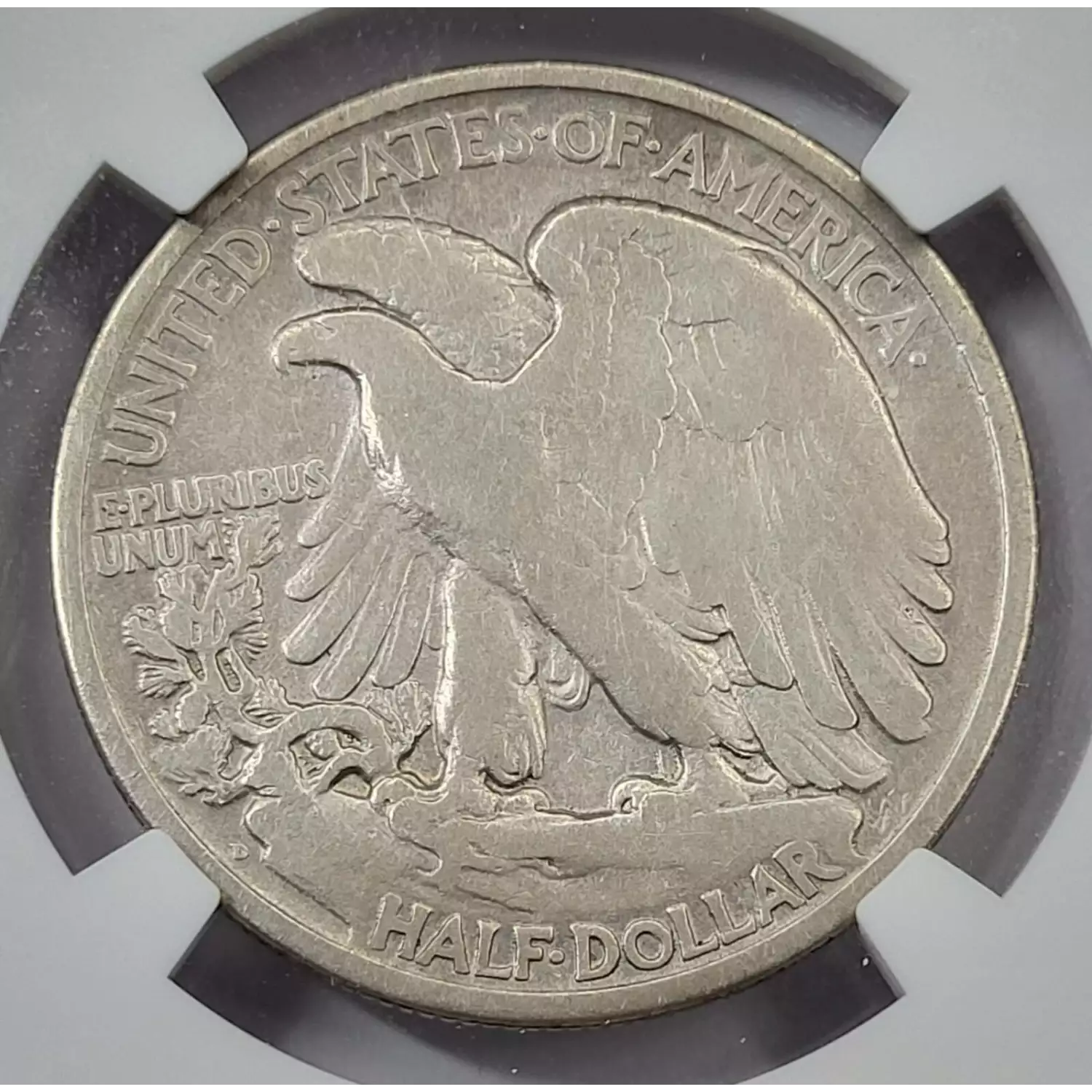 1917-D Walking Liberty Half Dollar NGC F Details Mintmark Reverse Cleaned - Old Pueblo Coin