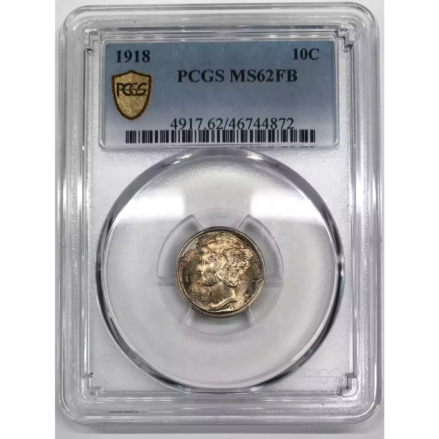1918 Mercury Dime PCGS MS-62 FB - Old Pueblo Coin