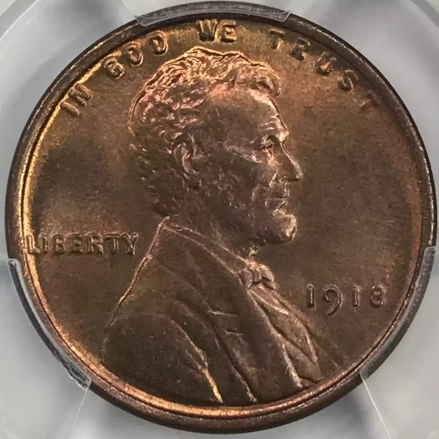 1918 Lincoln Wheat Cent PCGS MS-65 RB - Old Pueblo Coin
