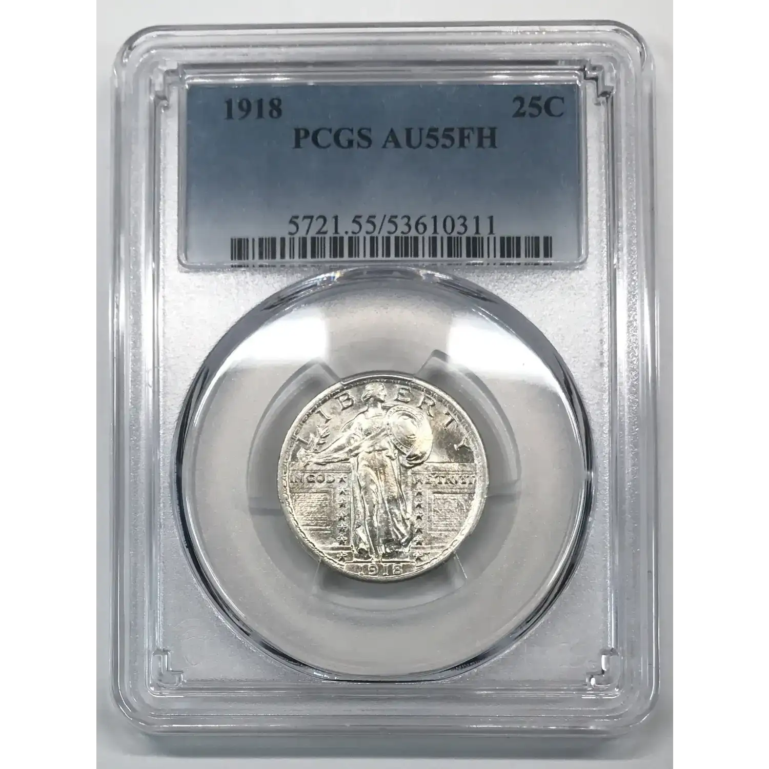 1918 Standing Liberty Quarter PCGS AU-55 FH - Old Pueblo Coin