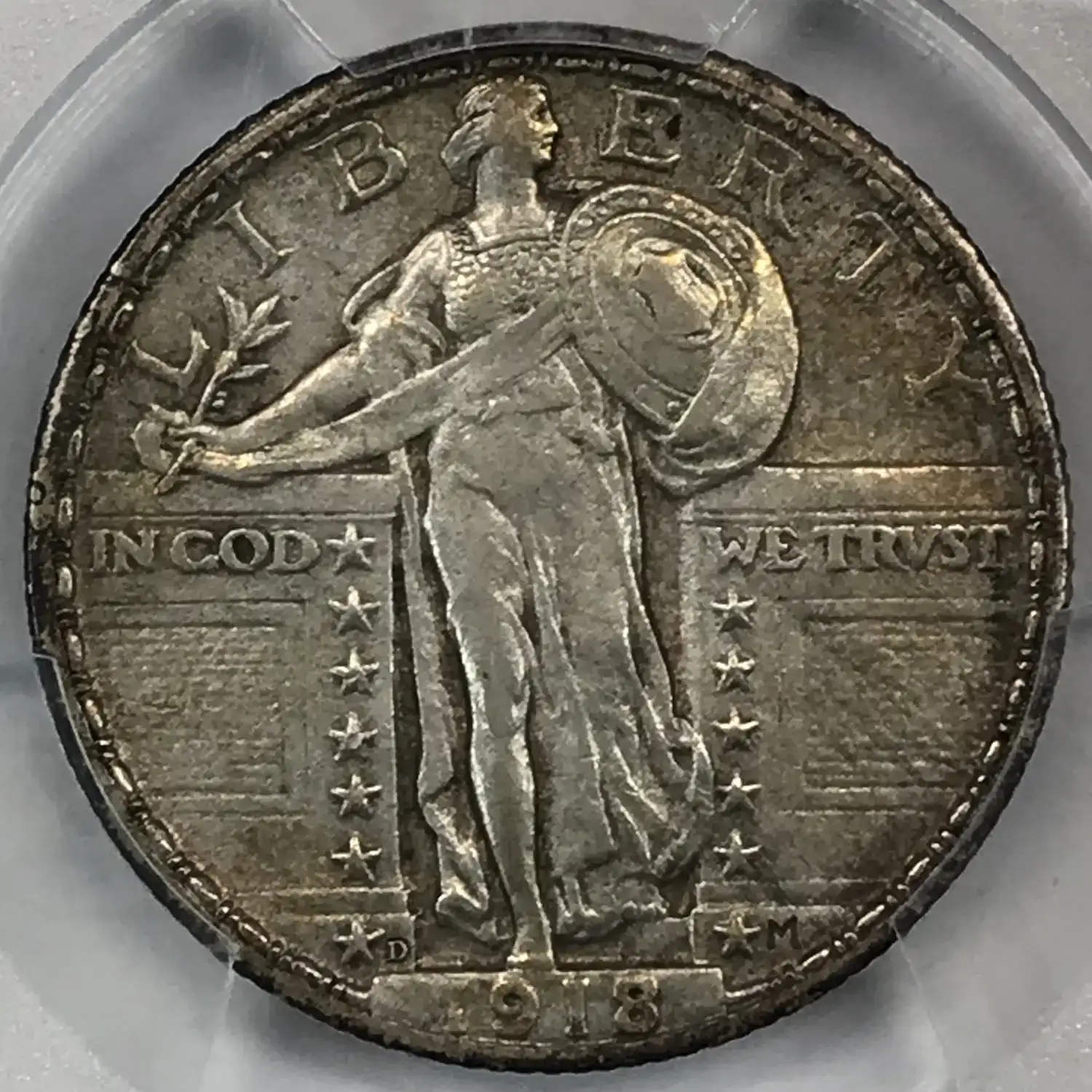 1918-D Standing Liberty Quarter PCGS AU-55 - Old Pueblo Coin