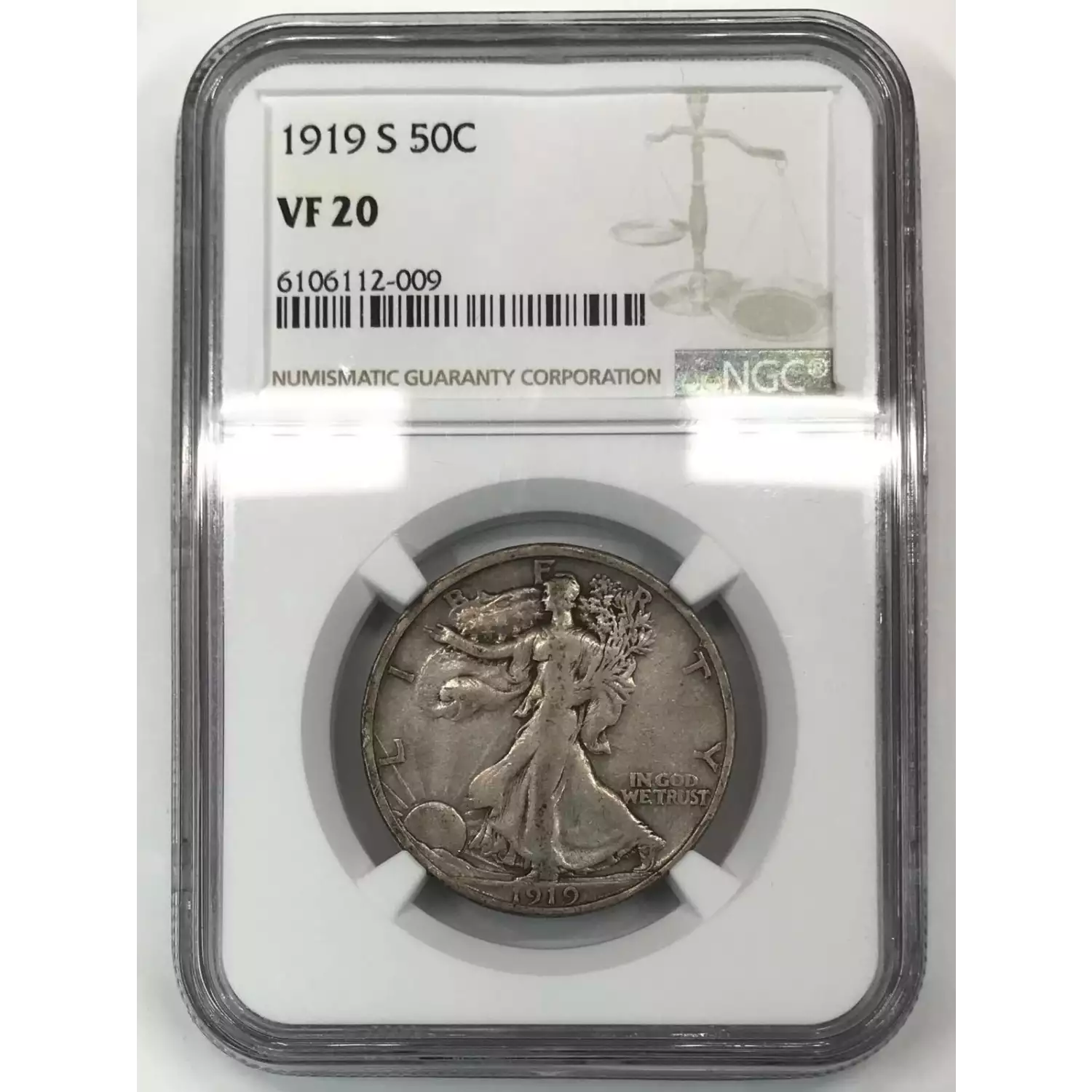 1919-S Walking Liberty Half Dollar NGC VF-20 - Old Pueblo Coin