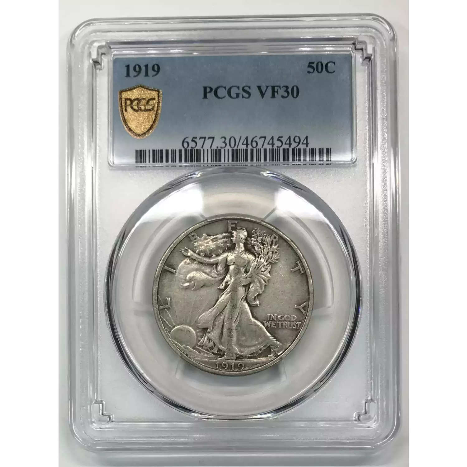 1919 Walking Liberty Half Dollar PCGS VF-30 - Old Pueblo Coin