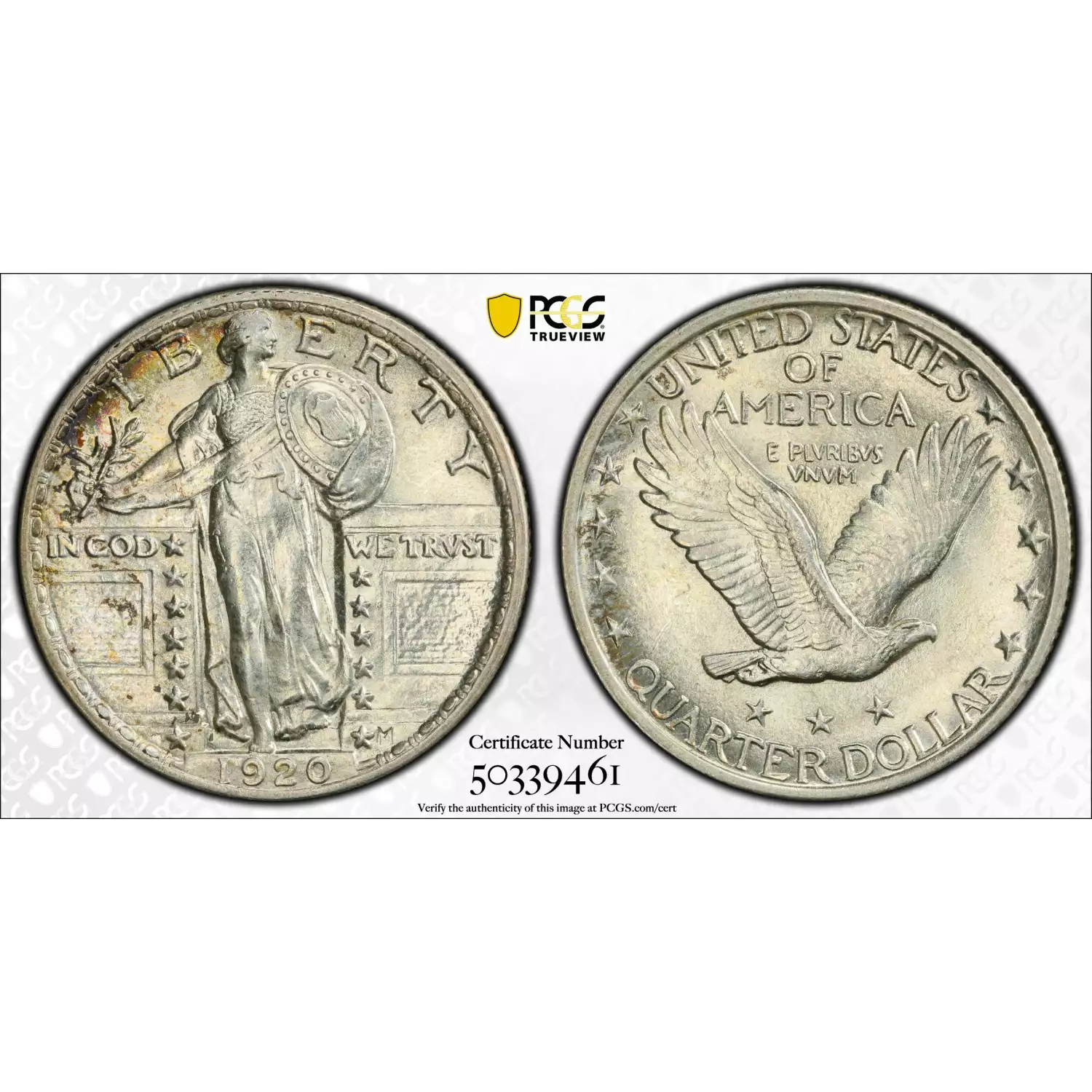 1920 Standing Liberty Quarter PCGS MS-62 - Old Pueblo Coin
