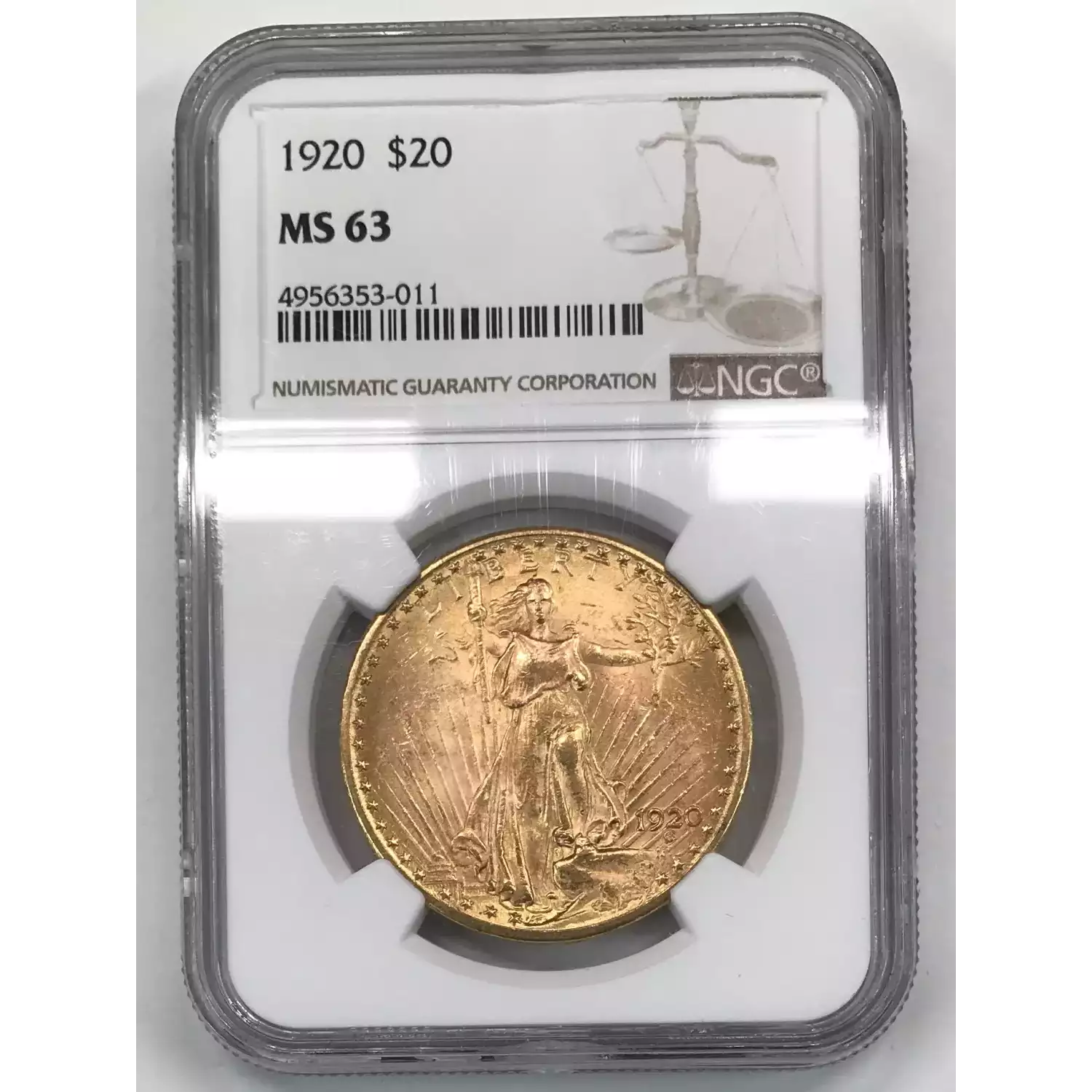 1920 Saint Gaudens $20 Gold Double Eagle NGC MS-63 - Old Pueblo Coin