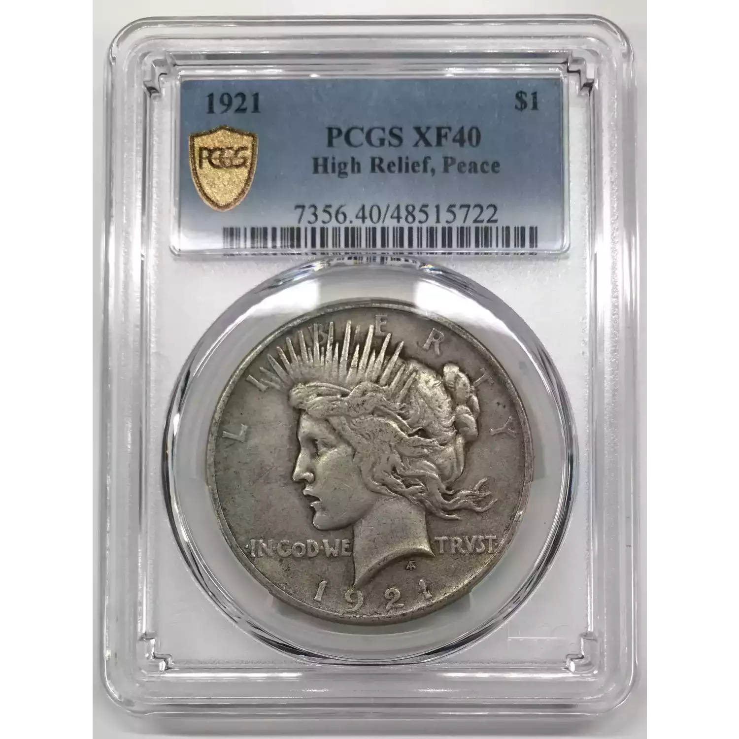 1921 Peace Silver Dollar PCGS XF-40 High Relief - Old Pueblo Coin