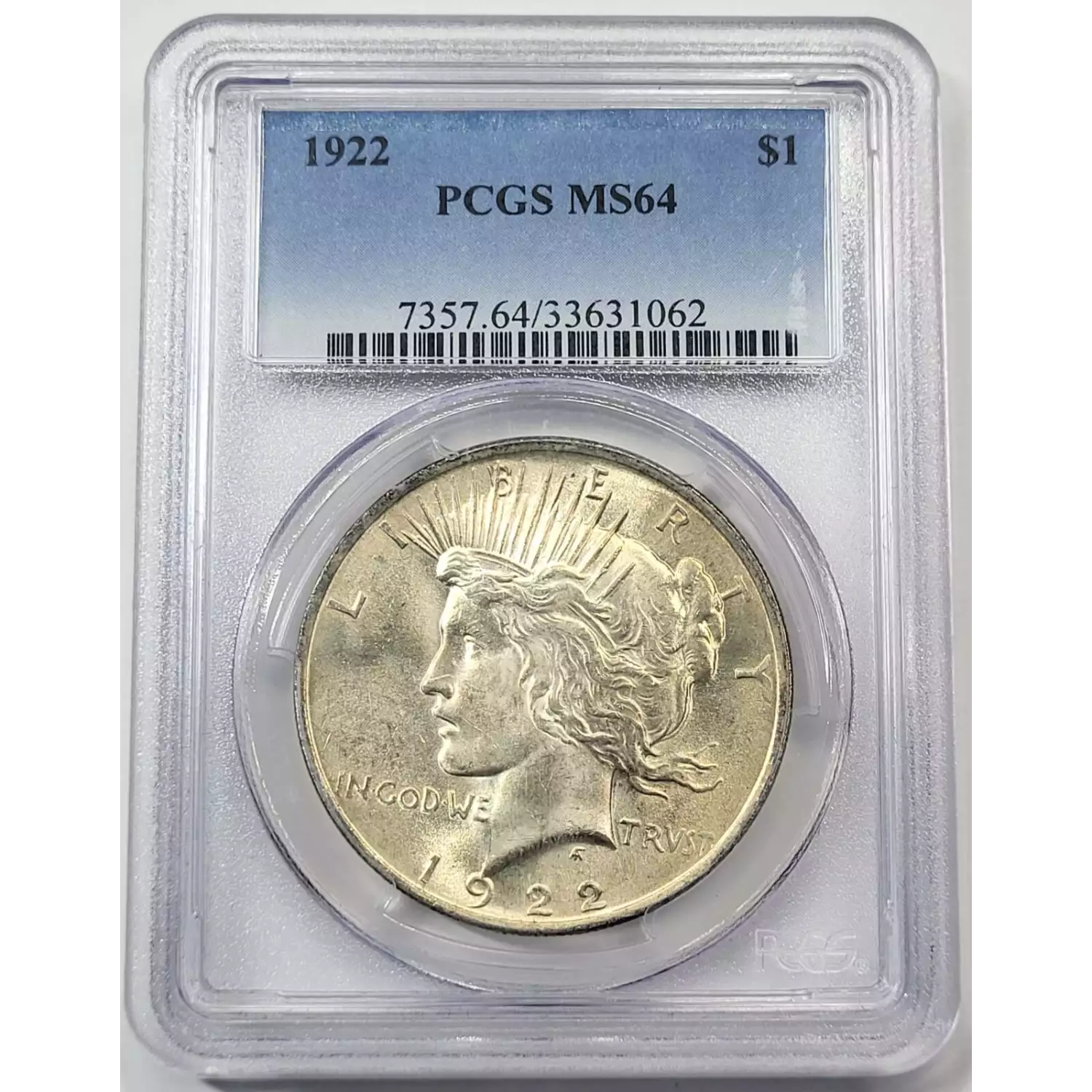 1922 Peace Silver Dollar PCGS MS-64 - Old Pueblo Coin