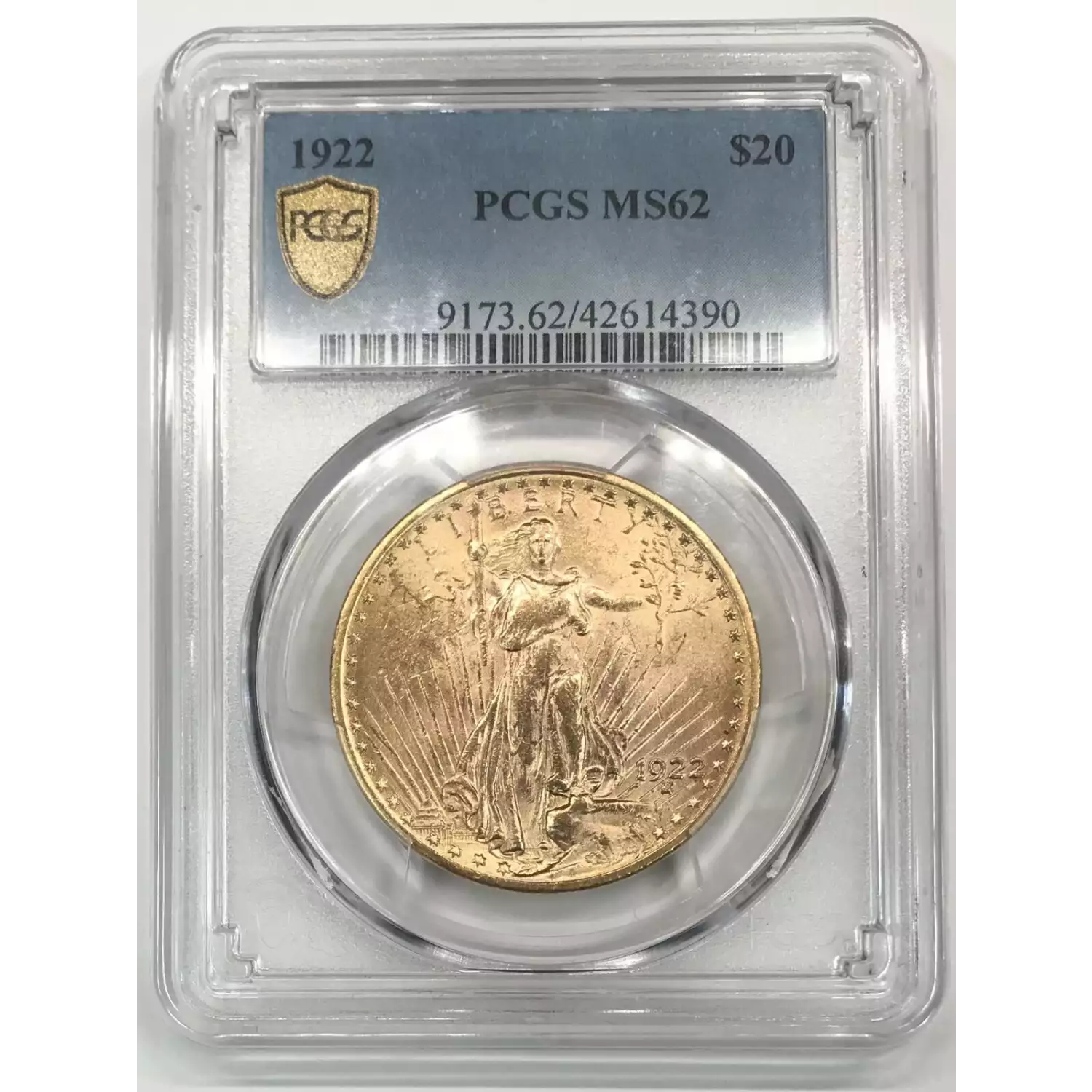 1922 Saint Gaudens $20 Gold Double Eagle PCGS MS-62 - Old Pueblo Coin