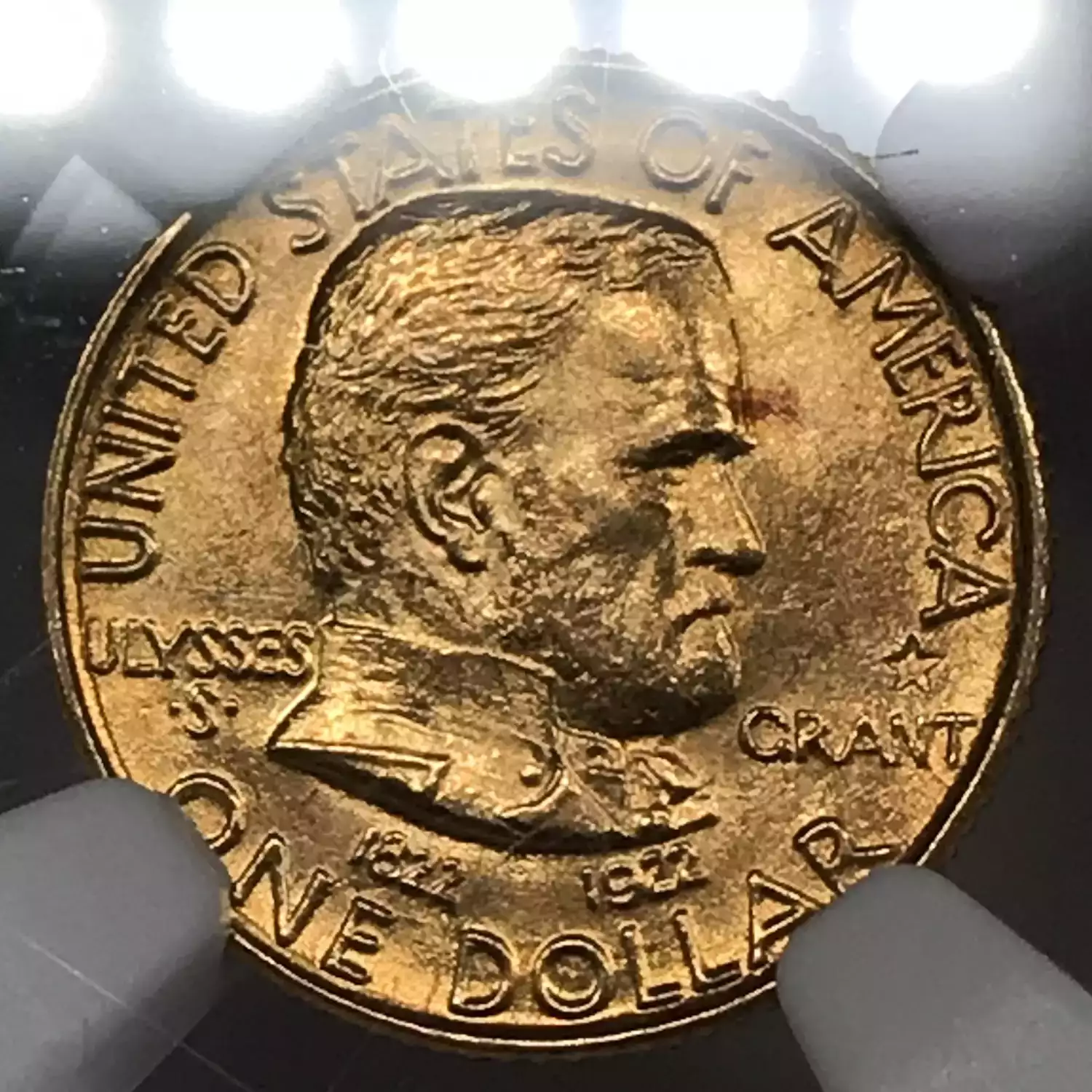 1922 Grant Memorial Commemorative Gold Dollar NGC MS-64 STAR CAC - Old ...