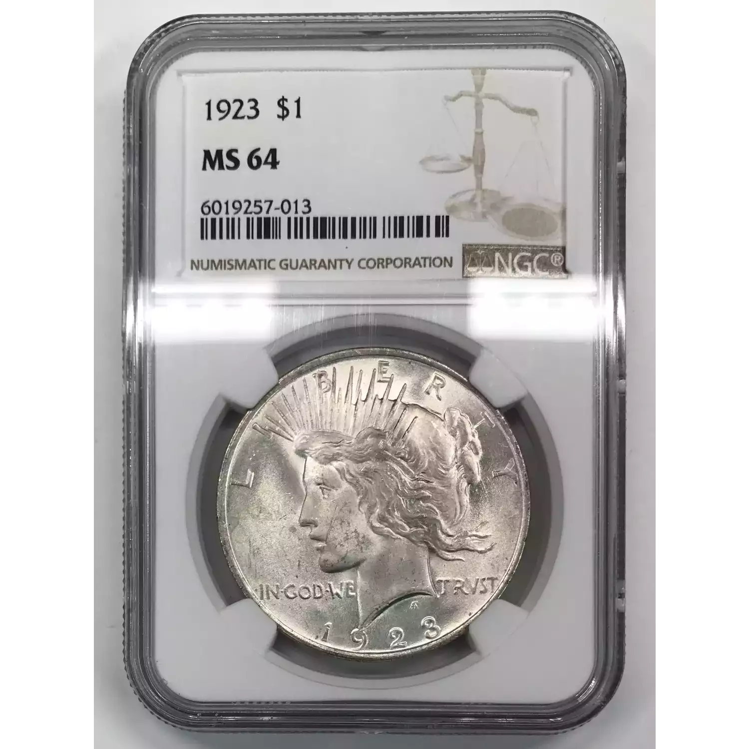 1923 Peace Silver Dollar NGC MS-64 - Old Pueblo Coin