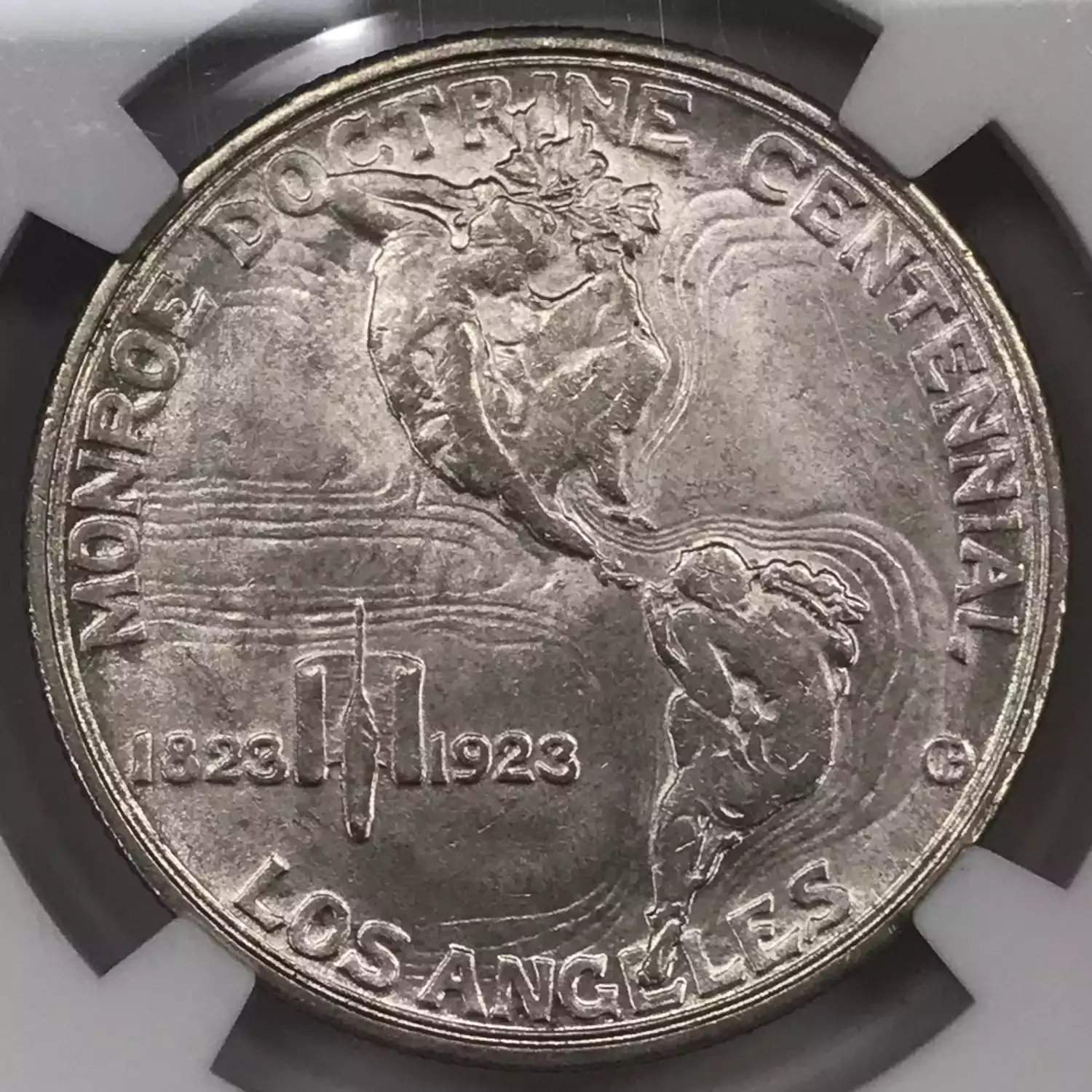 1923-S Monroe Doctrine Centennial Commemorative Half Dollar NGC MS-63 ...