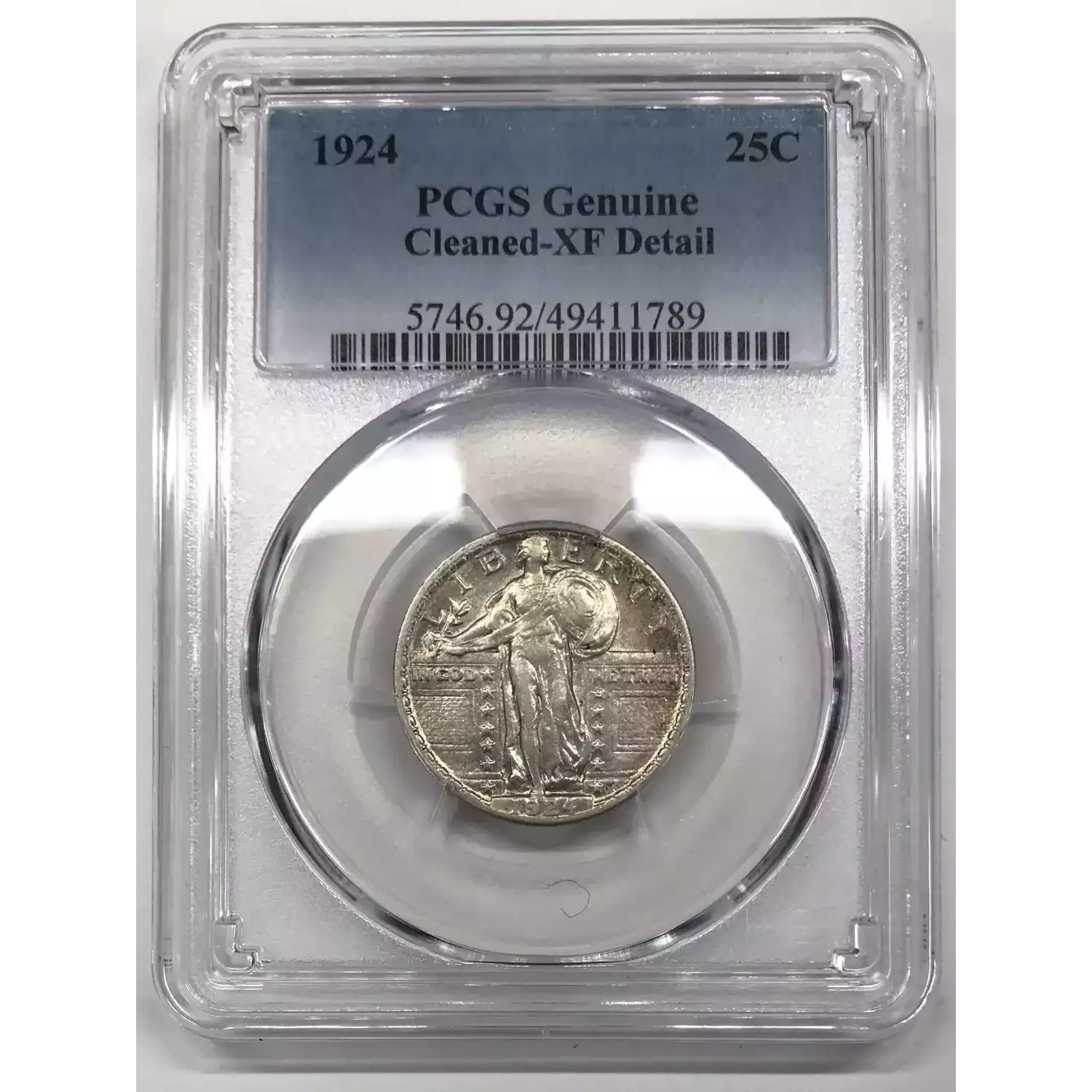 1924 Standing Liberty Quarter PCGS Genuine - XF Details (92 - Cleaned) - Old Pueblo Coin