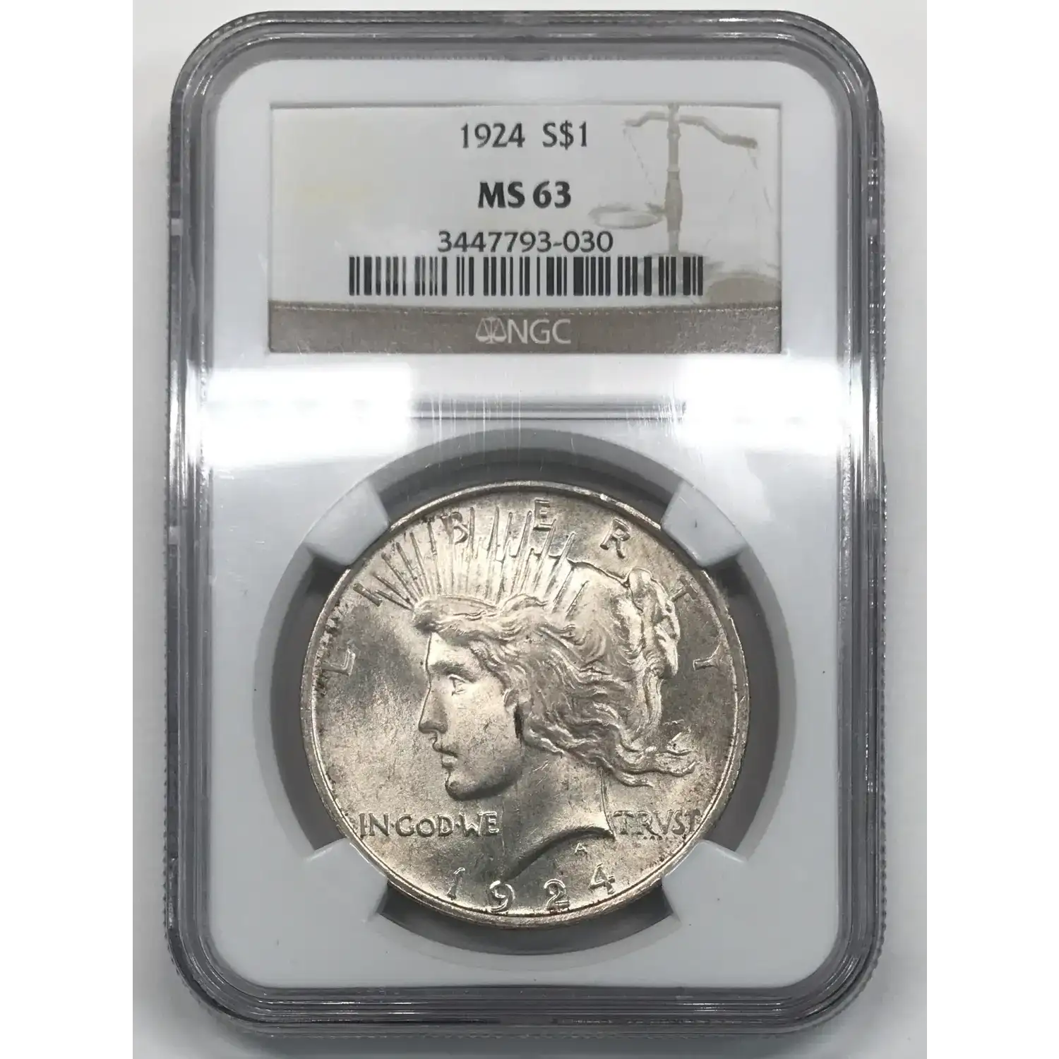 1924 Peace Silver Dollar NGC MS-63 - Old Pueblo Coin