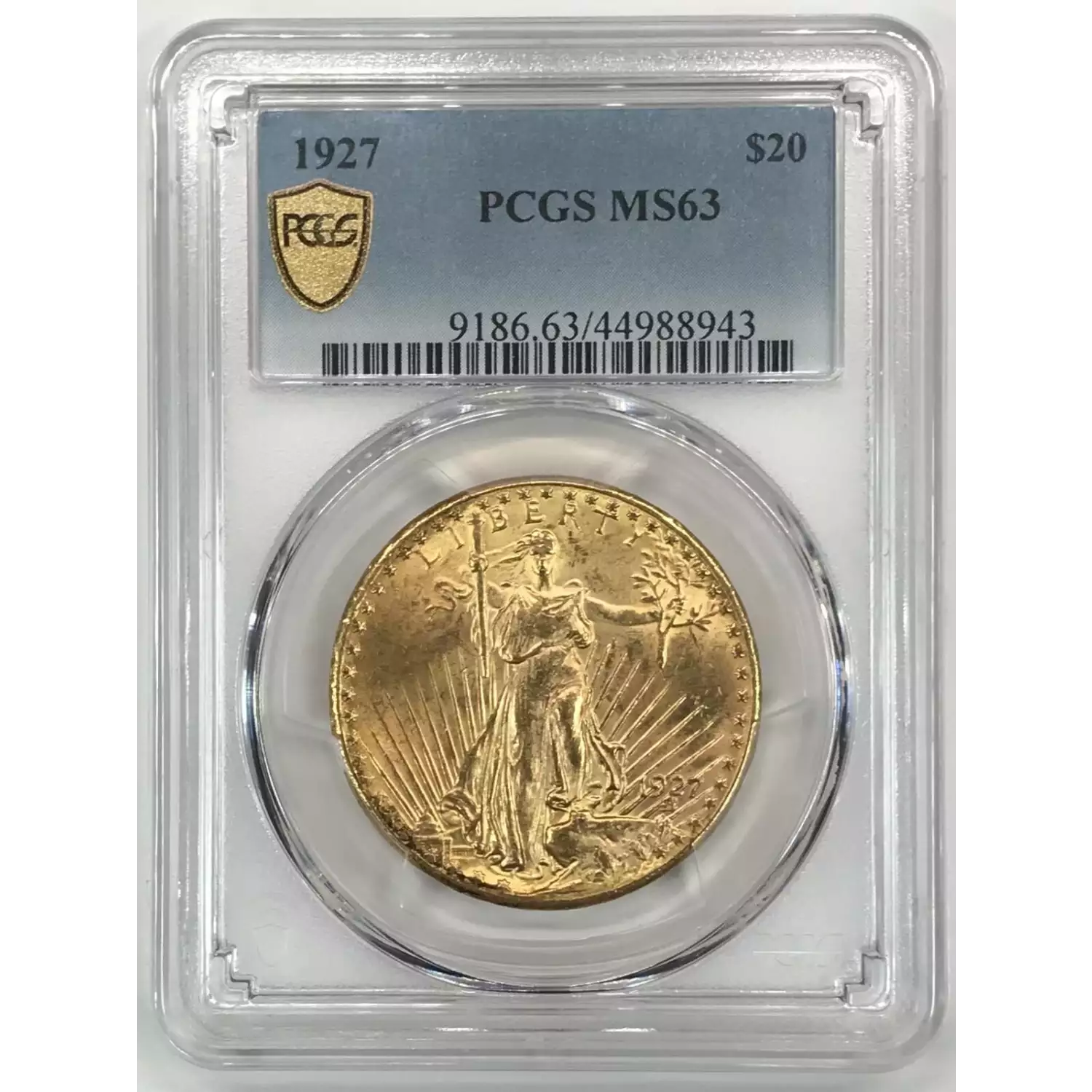 1927 Saint Gaudens $20 Gold Double Eagle PCGS MS-63 - Old Pueblo Coin