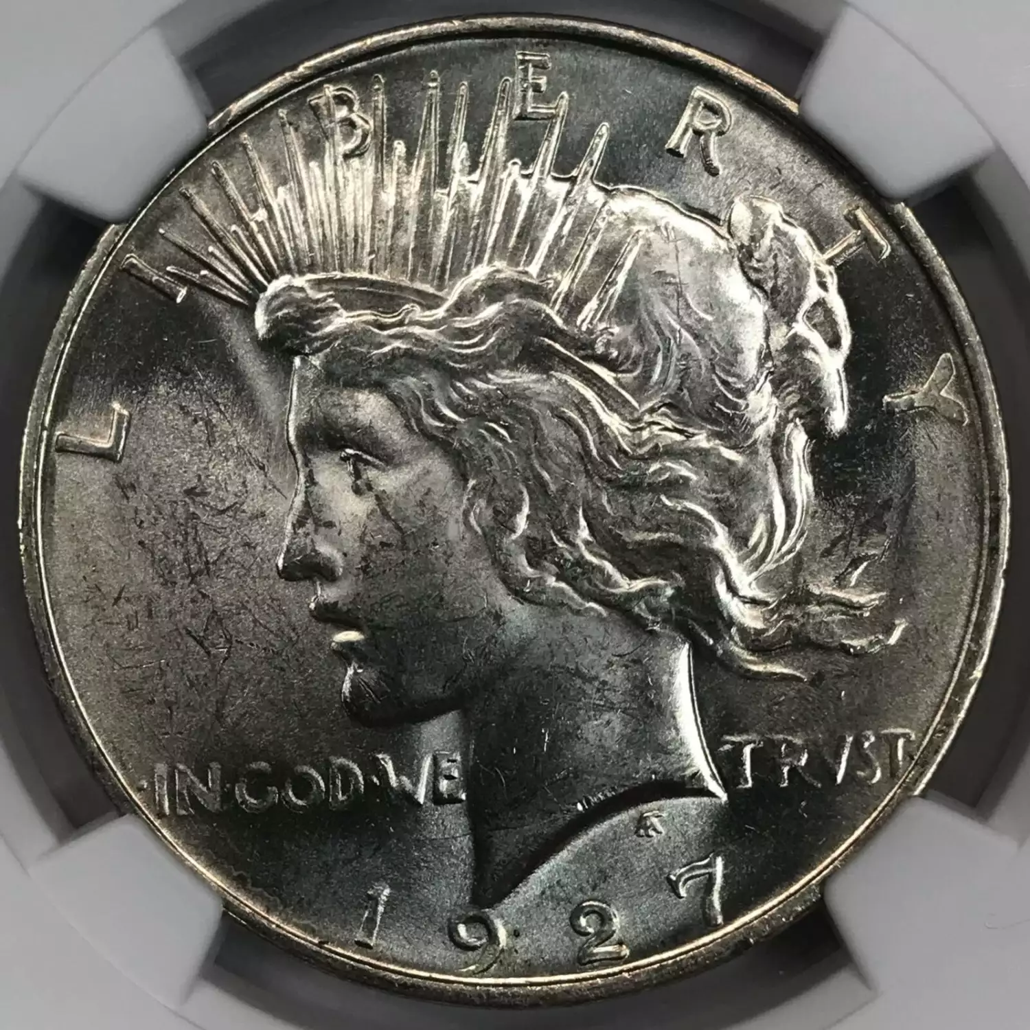 1927-D Peace Silver Dollar NGC MS-62 Top 50 VAM-2 Double Obverse - Old ...