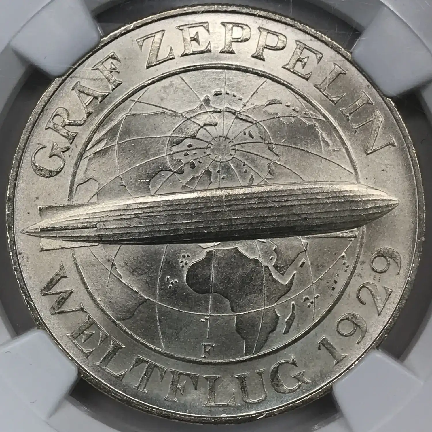 1930-F GERMANY - WEIMAR REPUBLIC Silver 5 REICHSMARK NGC MS-65 GRAF ...