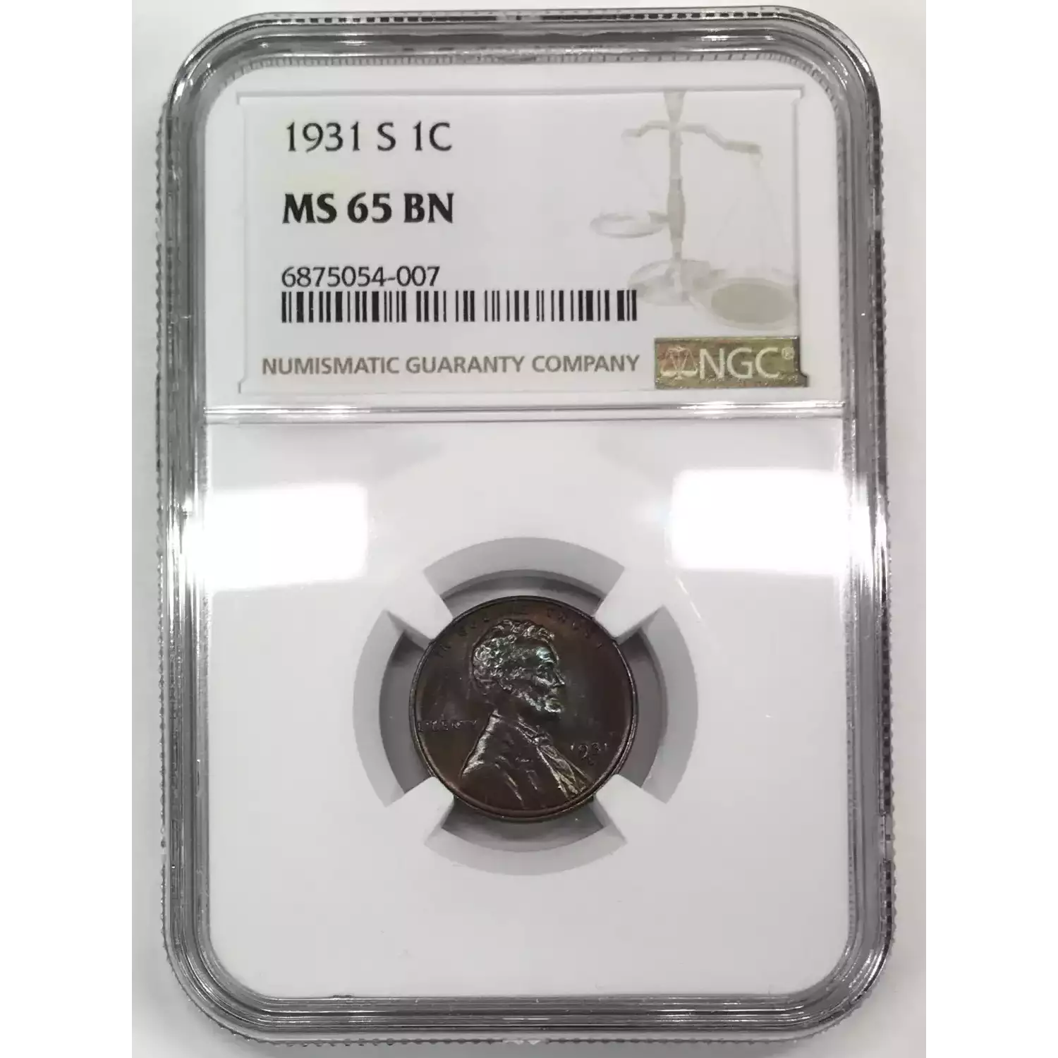 1931-S Lincoln Wheat Cent NGC MS-65 BN - Old Pueblo Coin