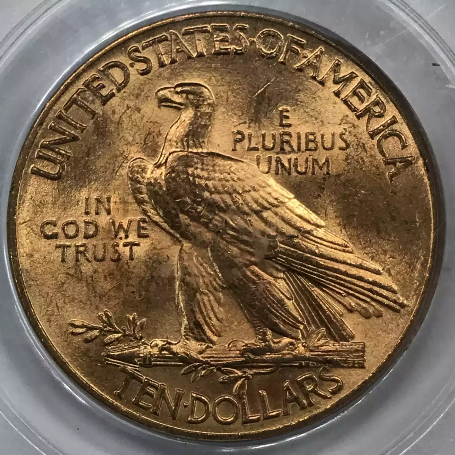 1932 $10 Gold Indian Head Eagle PCGS MS-63+ CAC - Old Pueblo Coin