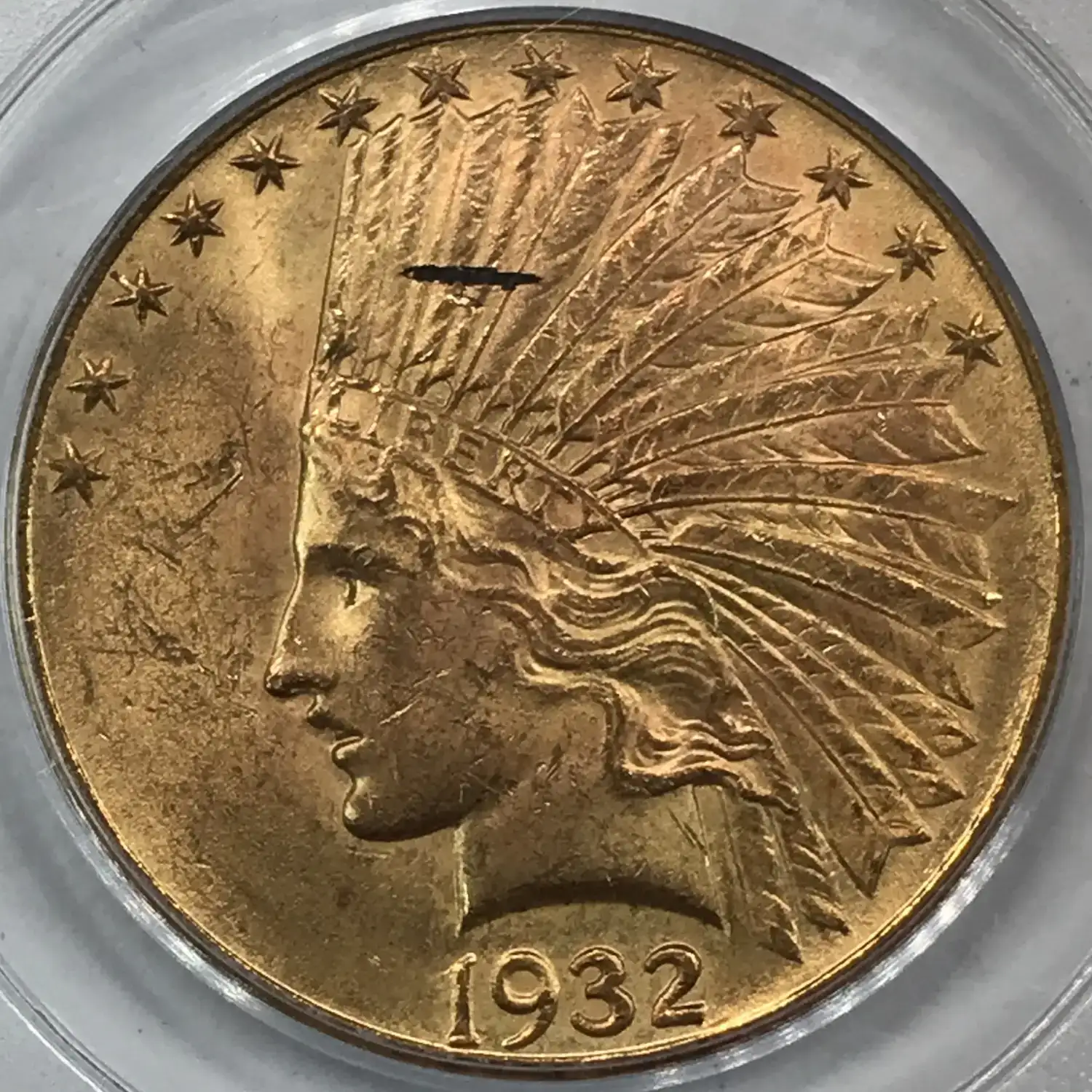 1932 $10 Gold Indian Head Eagle PCGS MS-62 - Old Pueblo Coin